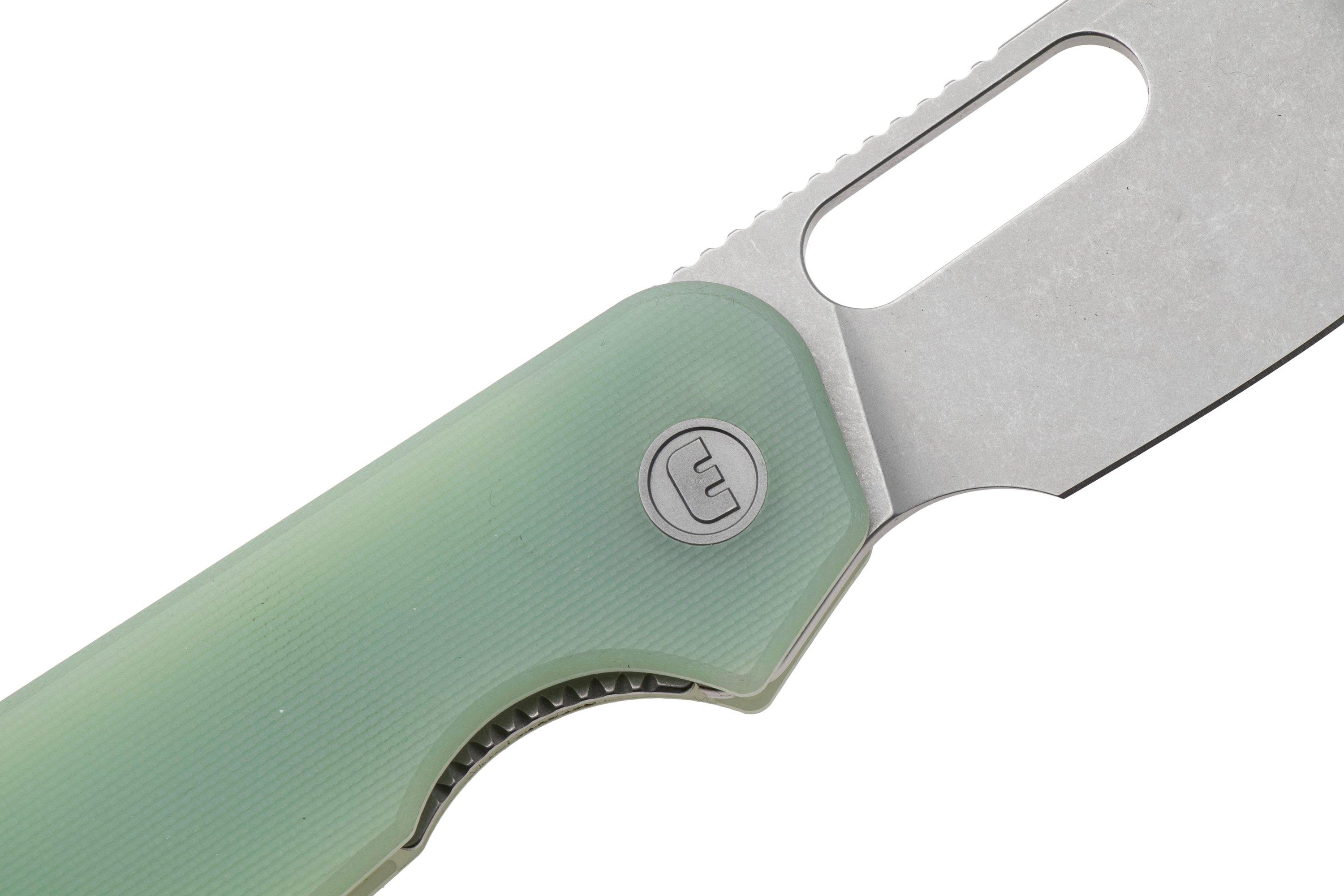 Eutektik EFD EFD-JSW-L Stonewashed 14C28N, Jade G10, left-handed pocket ...