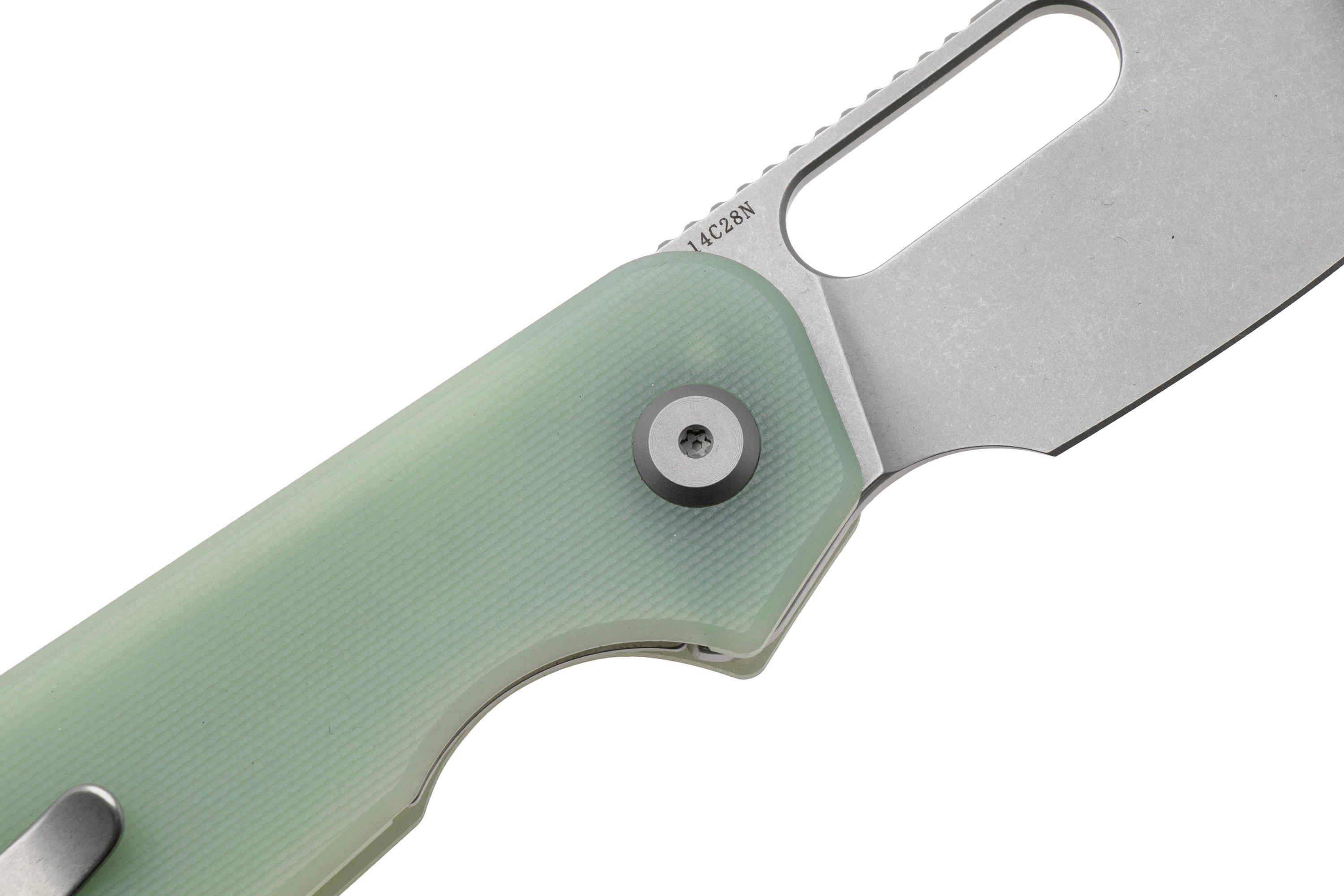 Eutektik EFD EFD-JSW-R Stonewashed 14C28N, Jade G10, pocket knife ...