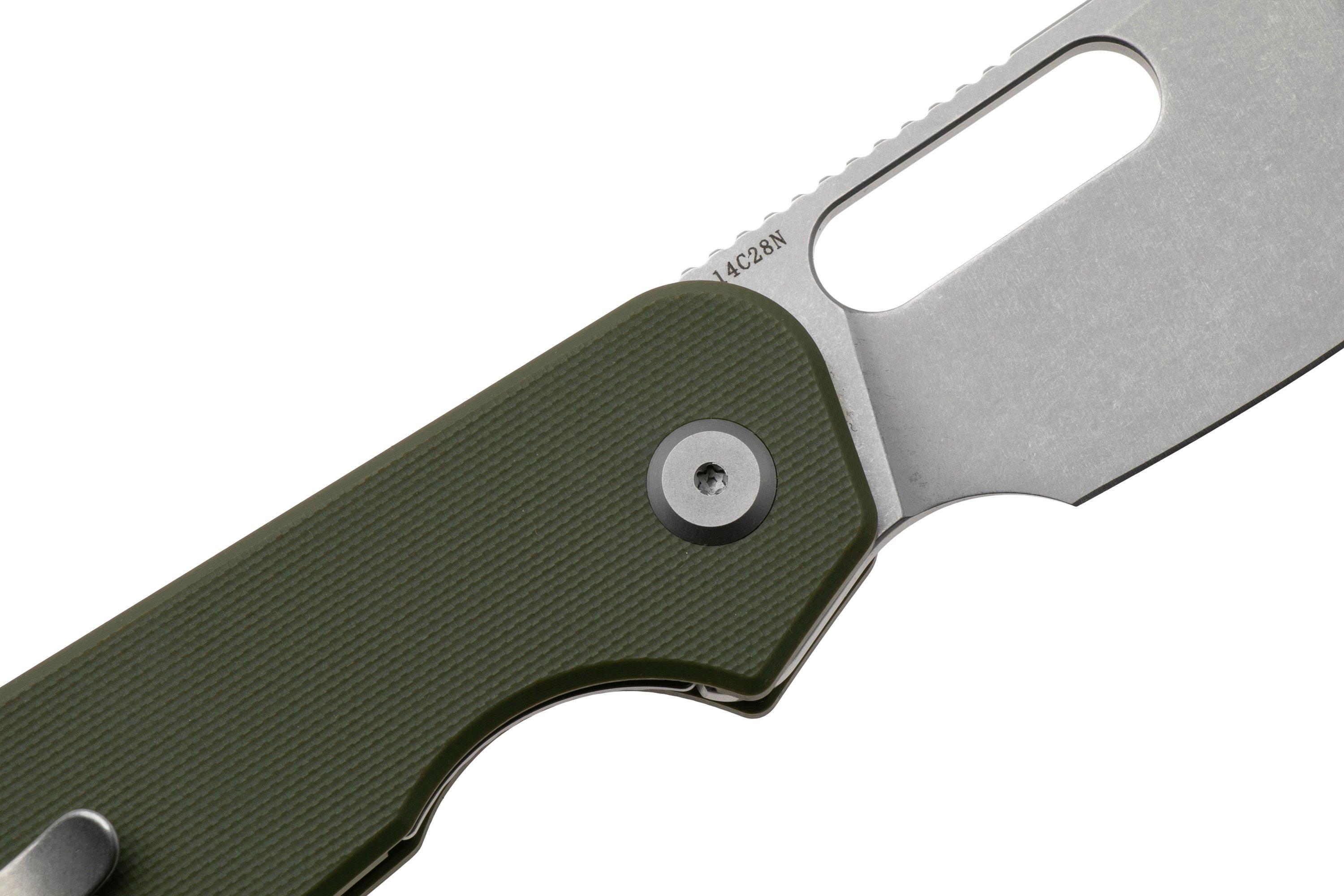 Eutektik EFD EFD-OGSW-R Stonewashed 14C28N, OD Green G10, navalha ...