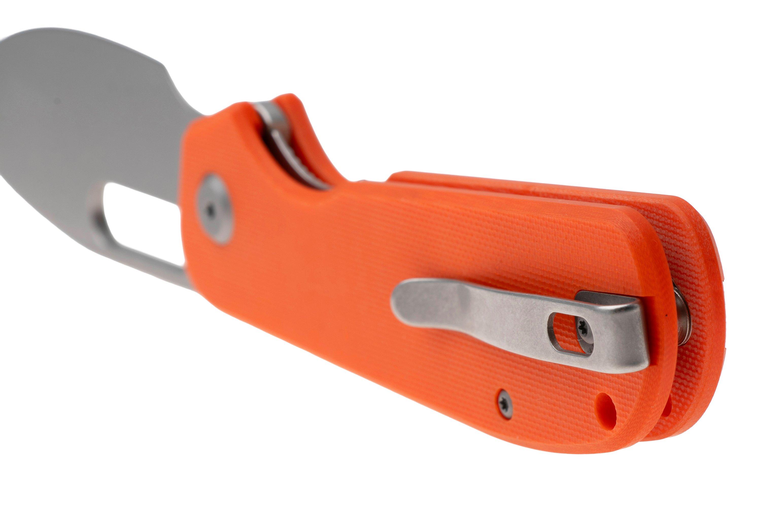 Eutektik EFD EFD-OSW-R Stonewashed 14C28N, Orange G10, pocket knife ...
