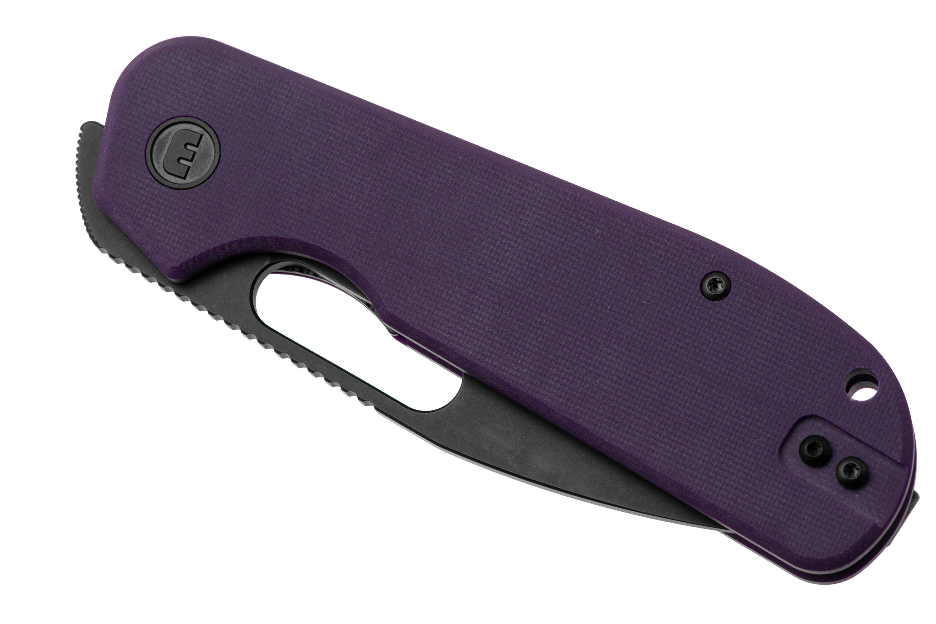 Eutektik EFD EFD-PBW-R Blackwashed 14C28N, Purple G10, zakmes ...
