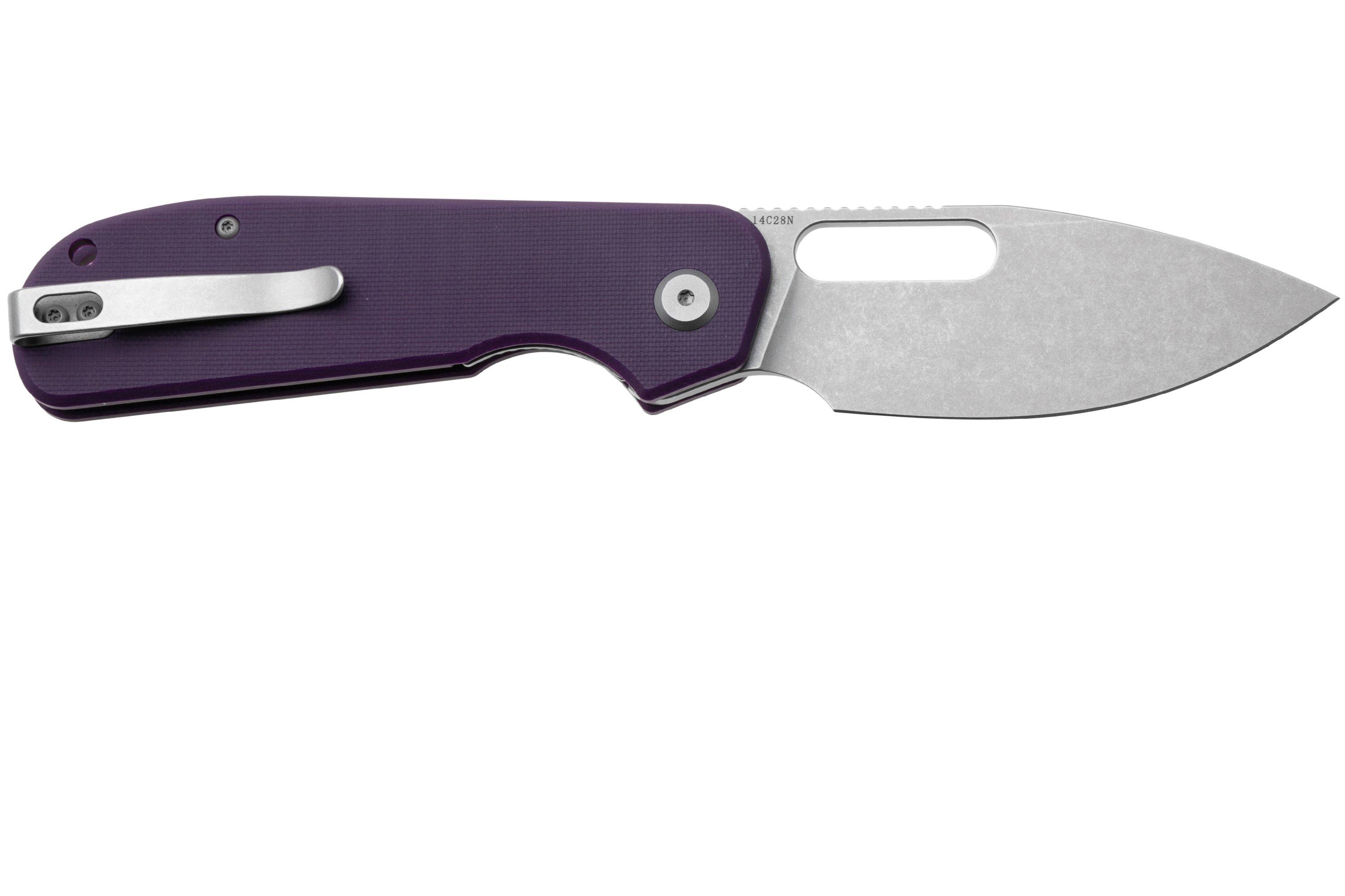 Eutektik EFD EFD-PSW-R Stonewashed 14C28N, Purple G10, zakmes ...