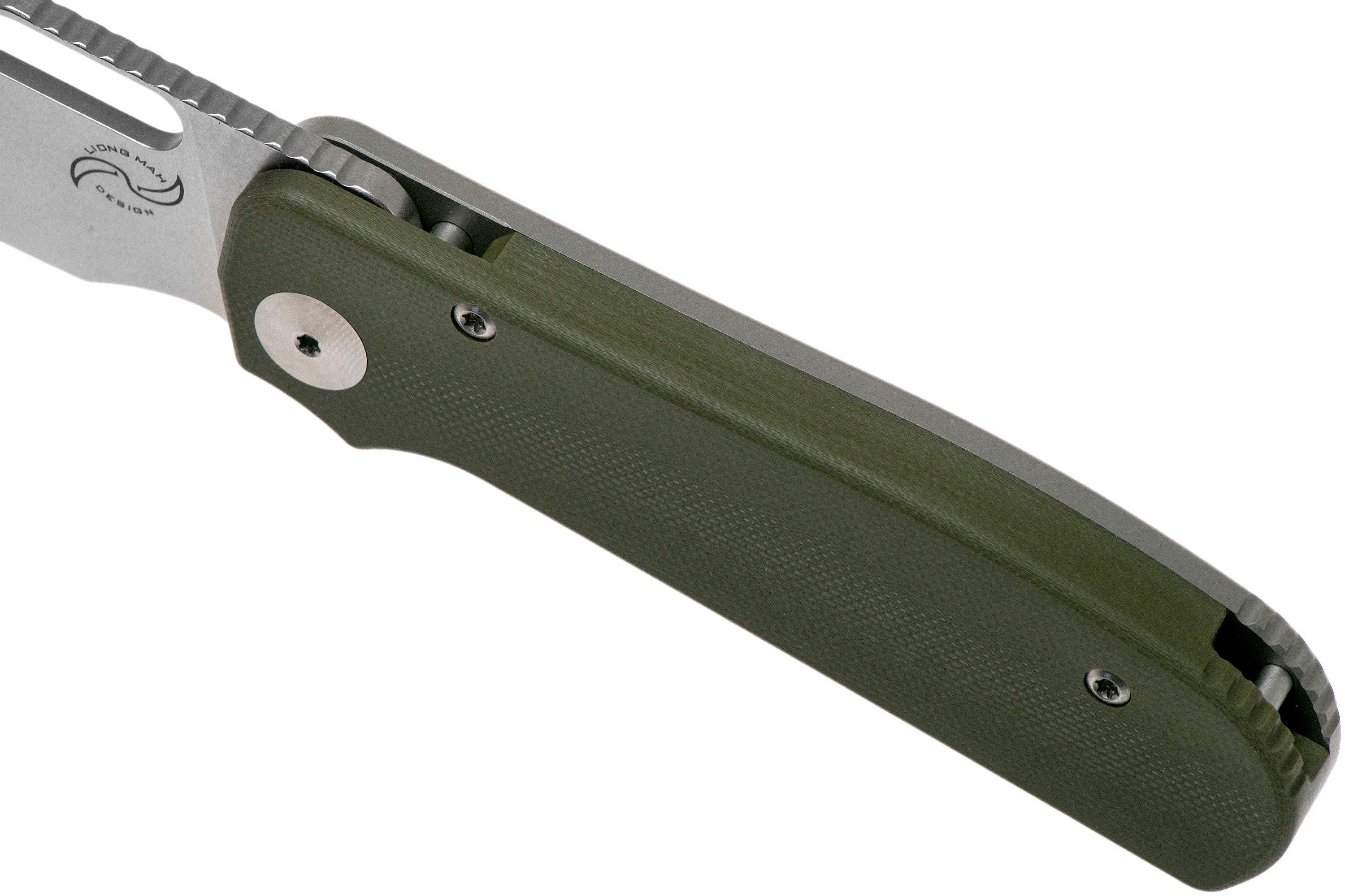 Liong Mah Field Duty EDC, Green G10, pocket knife | Advantageously ...