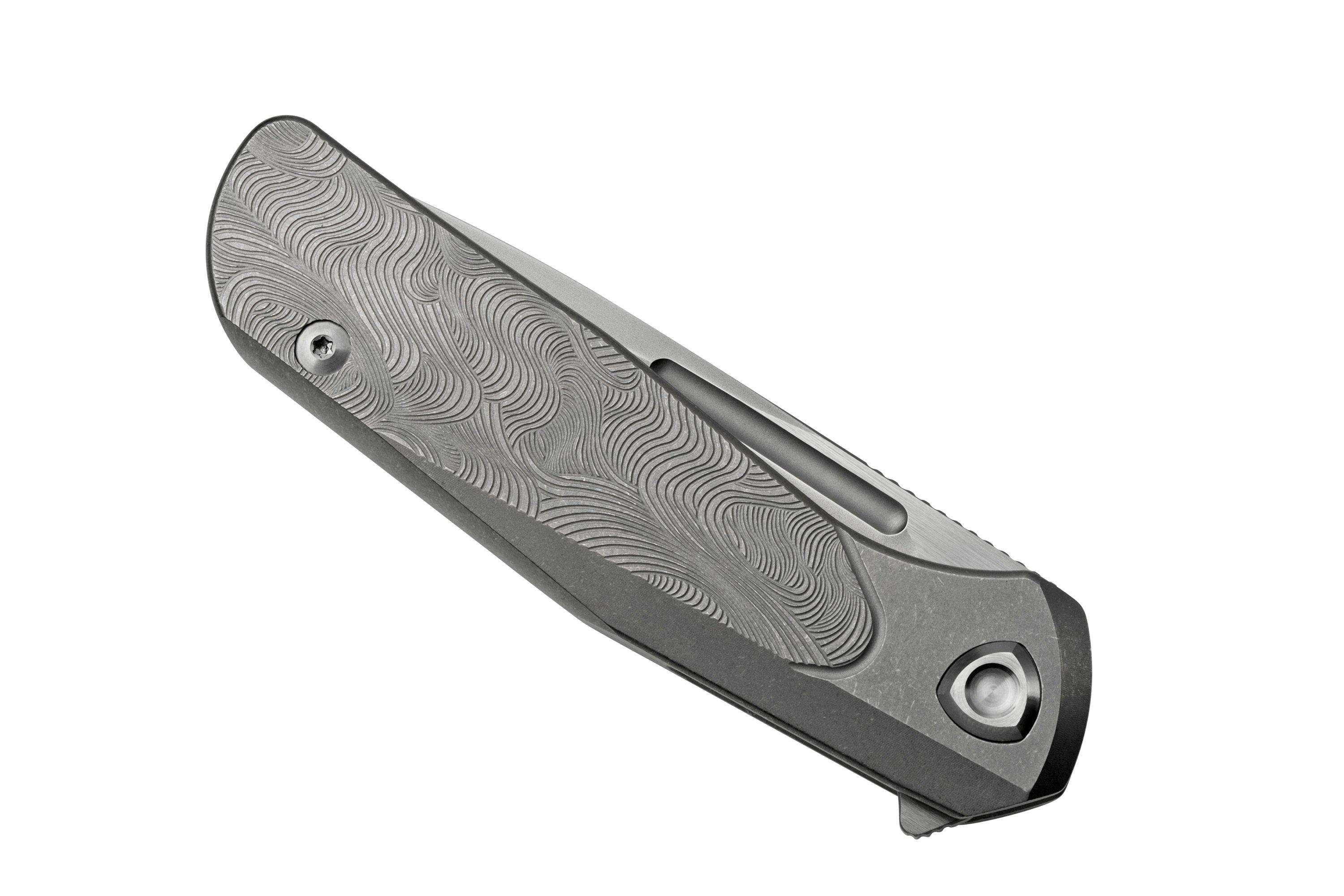 Liong Mah GSD v2 GSD2-ST Sculpted Titanium pocket knife ...