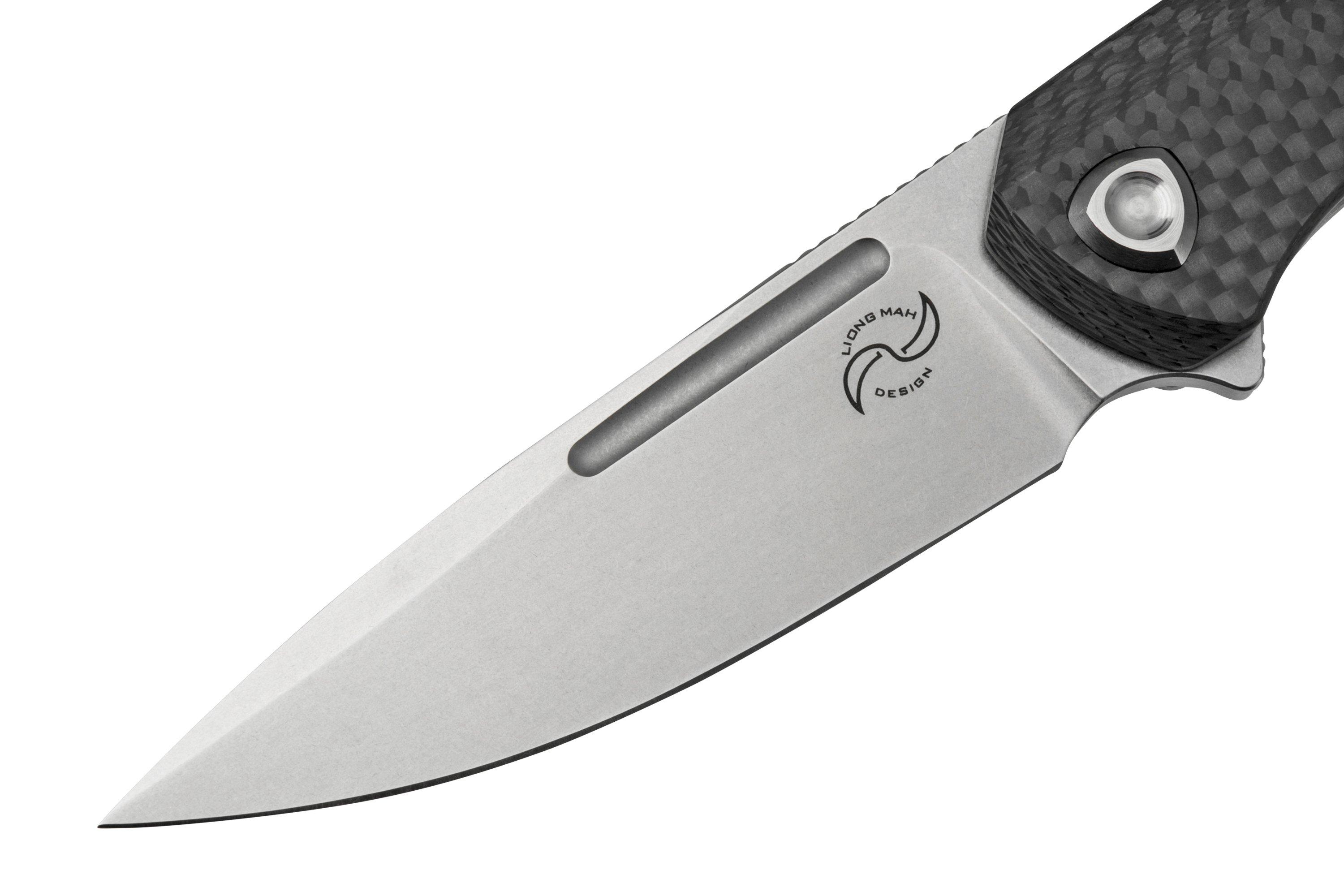 Liong Mah GSD v2 GSD2-HTCF Half Titanium Half Carbon Fiber pocket knife ...