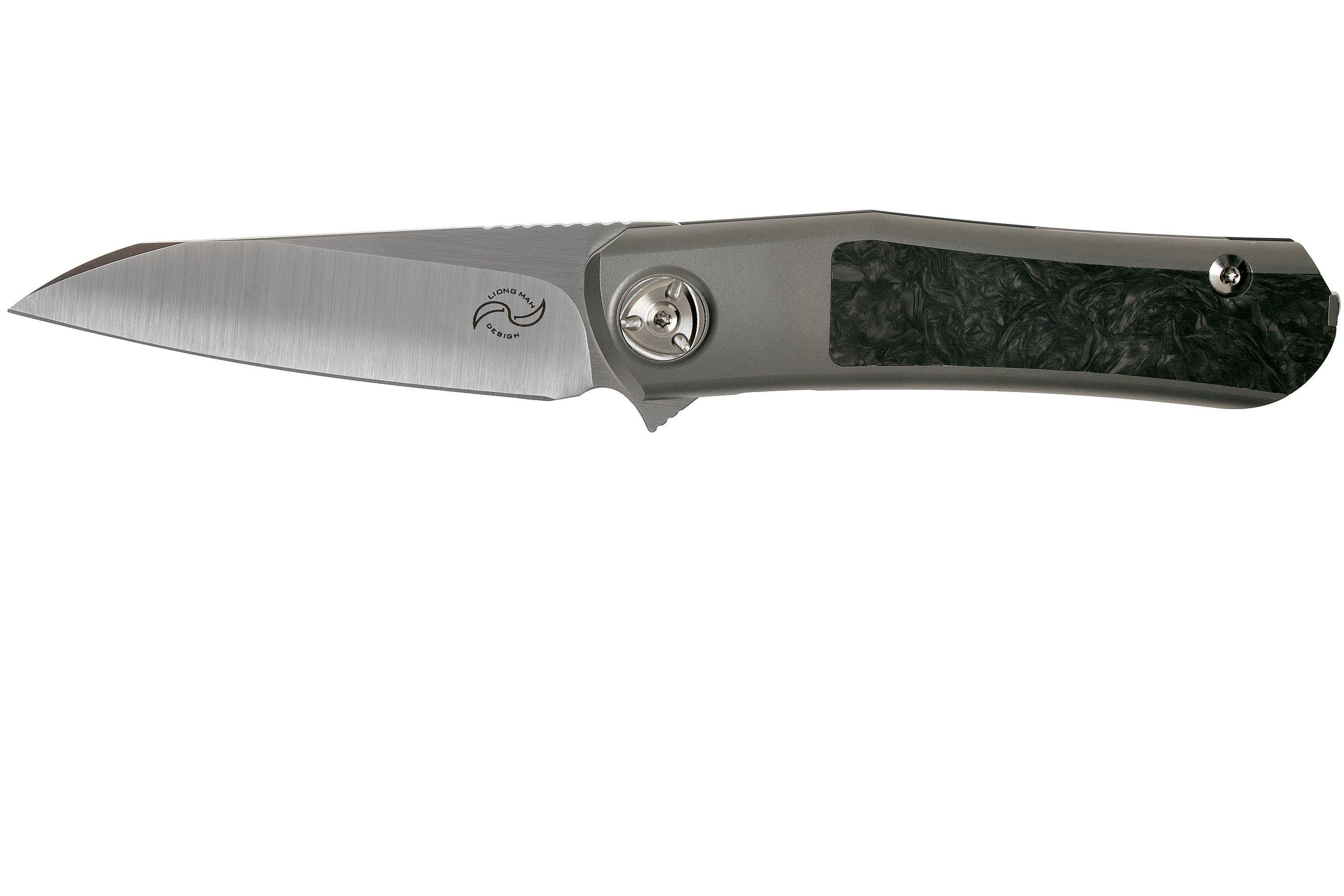 Liong Mah Hawk, Marble Carbon Fibre, pocket knife | Advantageously ...