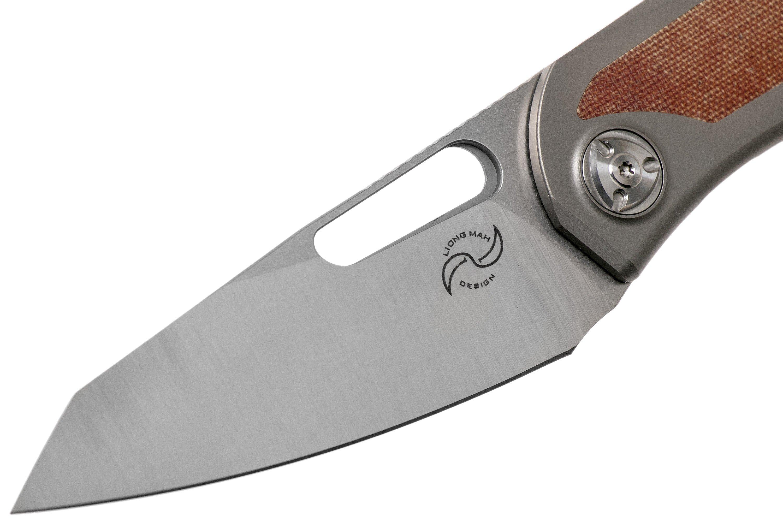 Liong Mah KUF V2 Kitchen Utility Folder, Brown Canvas Micarta zakmes ...