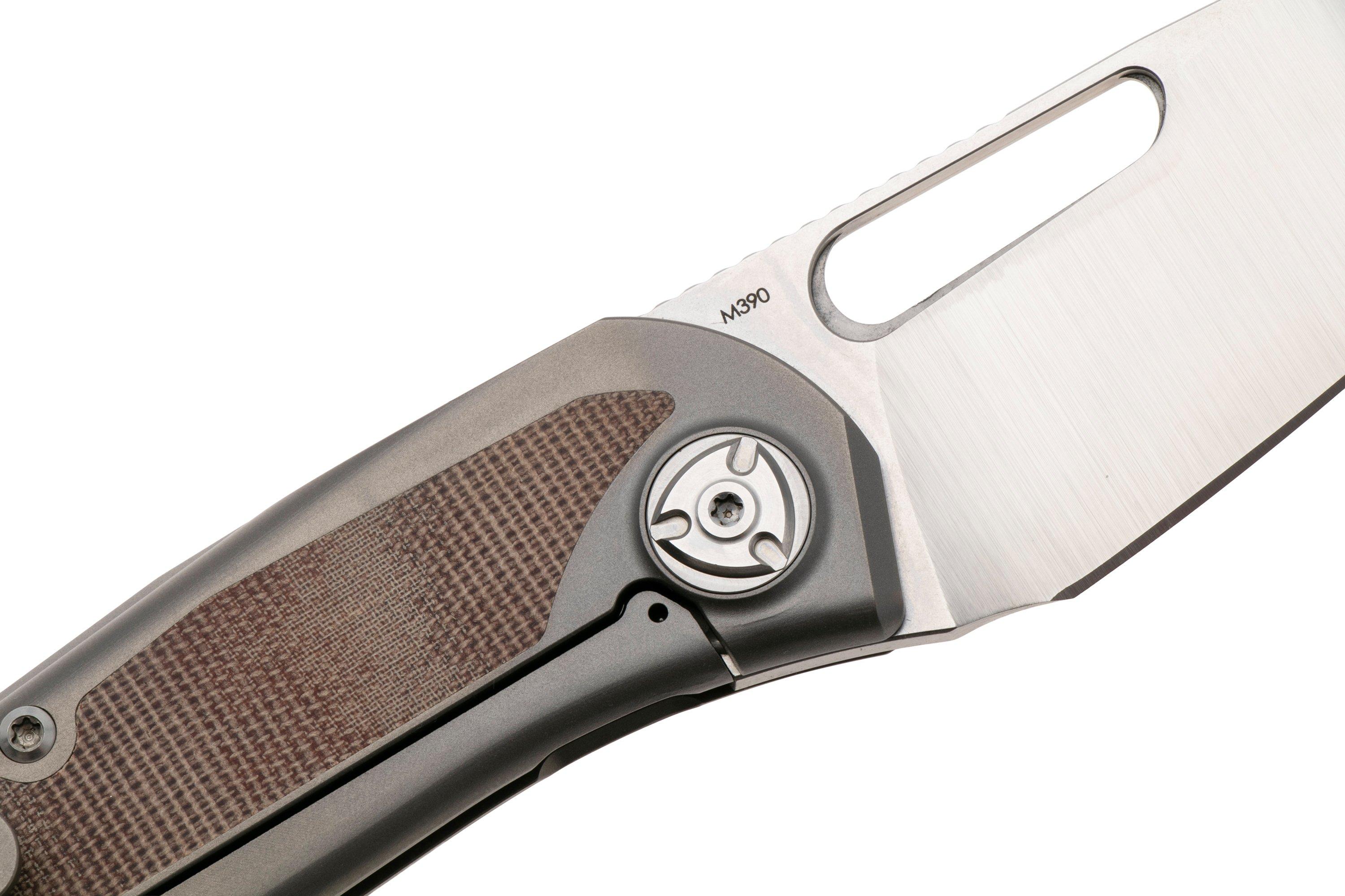 Liong Mah KUF V2 Kitchen Utility Folder, Brown Canvas Micarta pocket ...