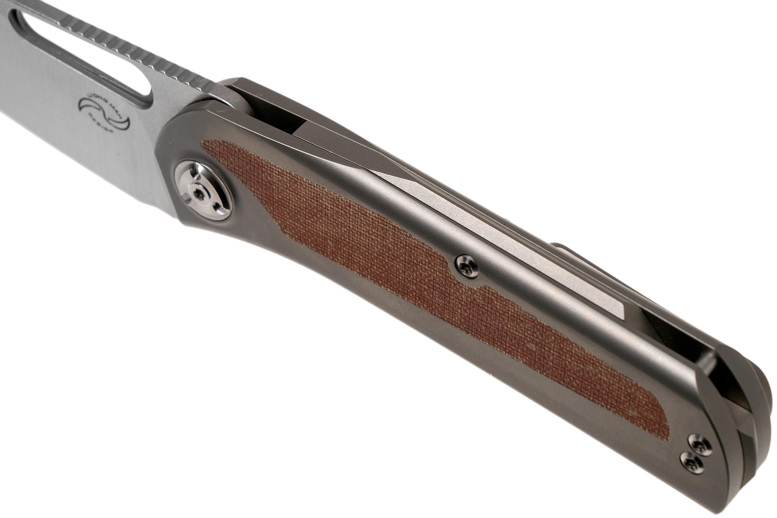 Liong Mah KUF V2 Kitchen Utility Folder, Brown Canvas Micarta zakmes ...