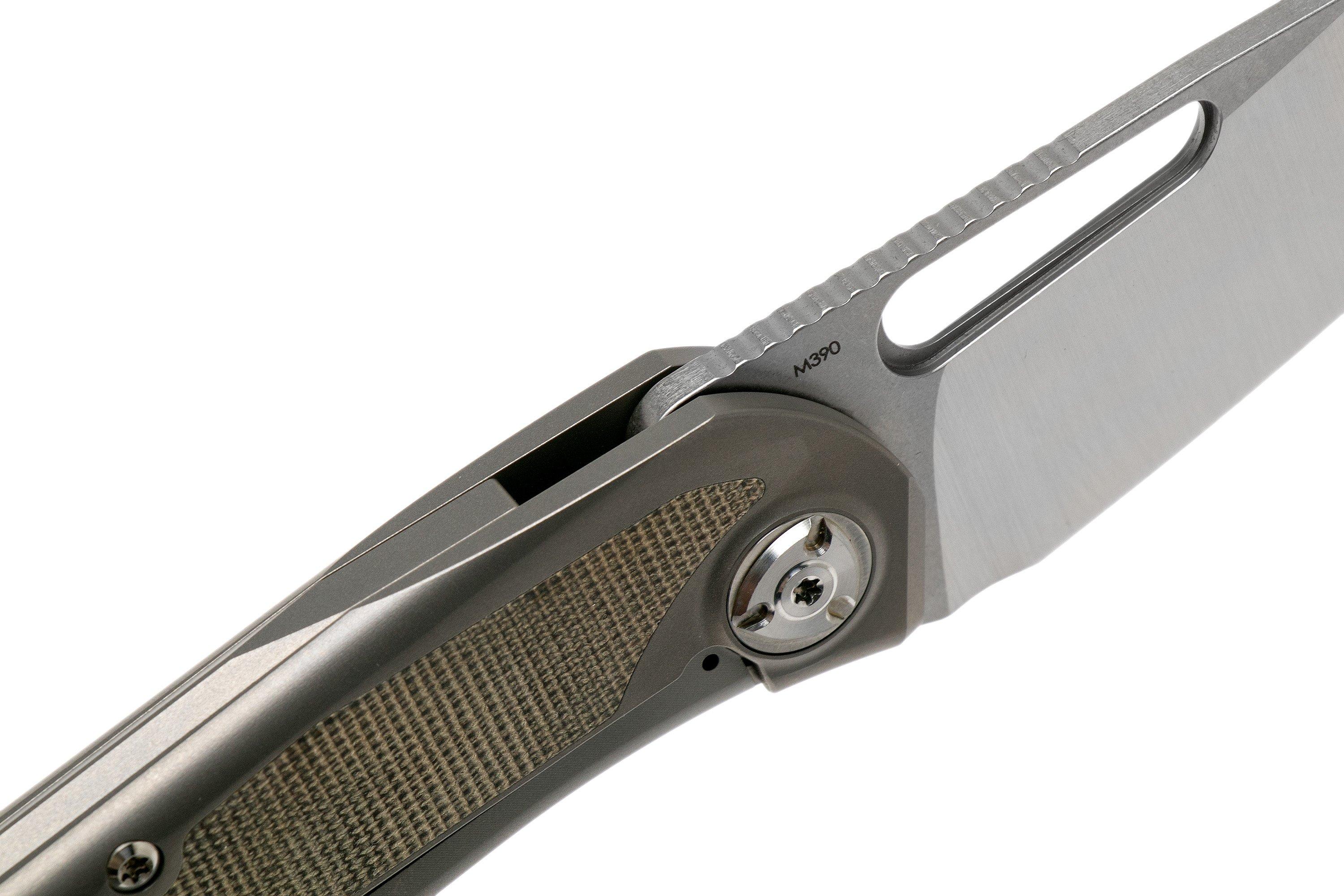 Liong Mah KUF V2 Kitchen Utility Folder, Green Canvas Micarta pocket ...