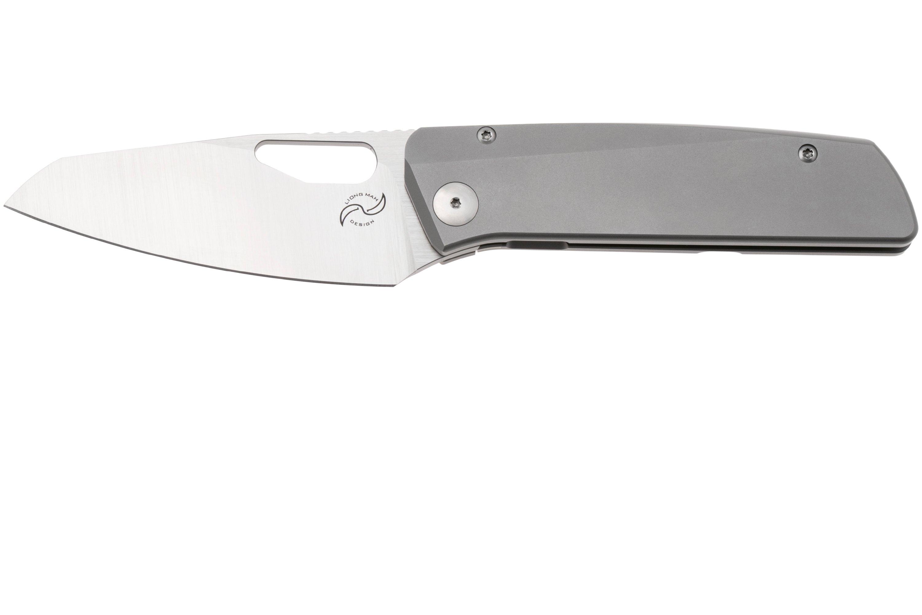 Liong Mah KUF 3.5 Satin MagnaCut, Titanium, pocket knife ...