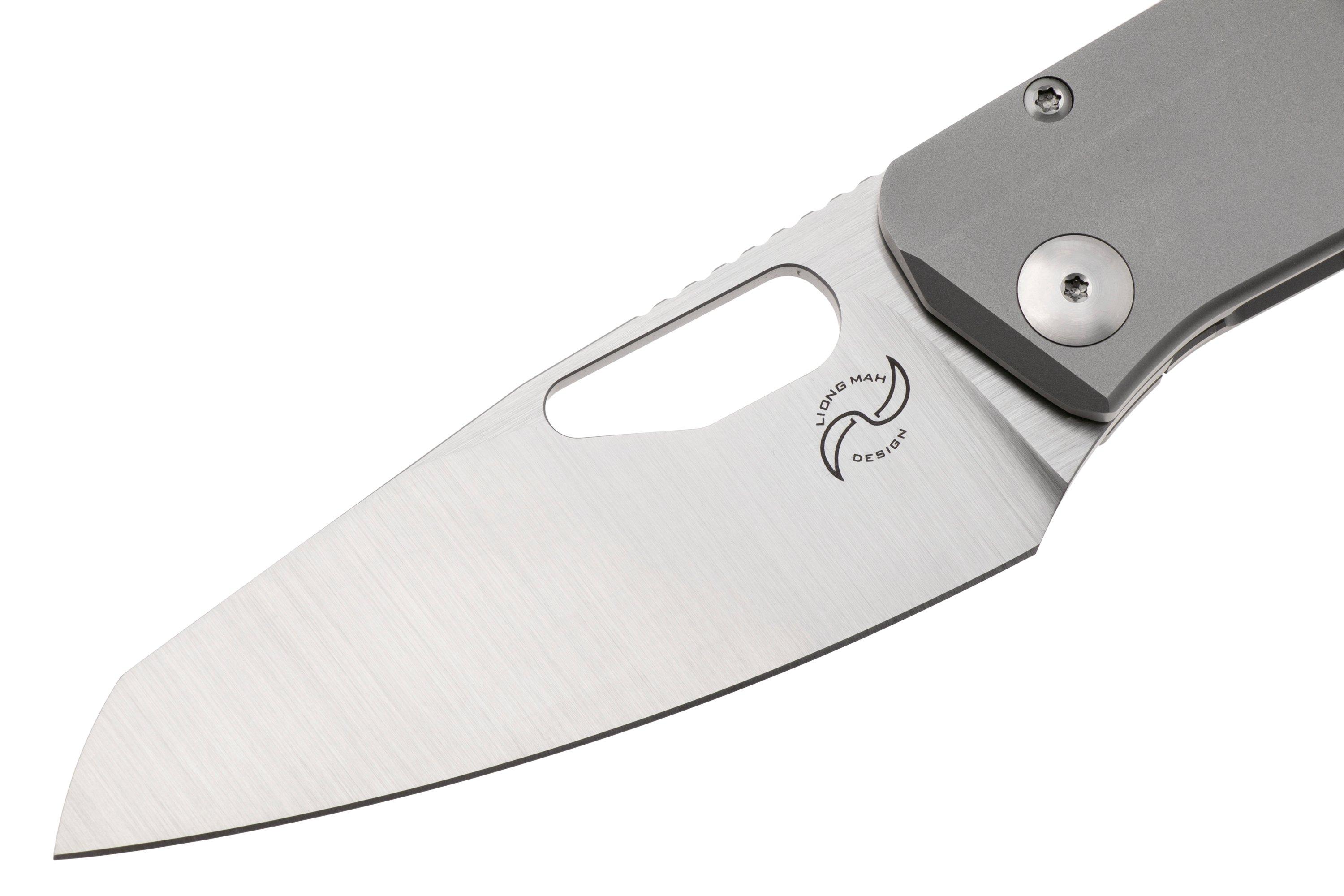 Liong Mah KUF 3.5 Satin MagnaCut, Titanium, pocket knife ...