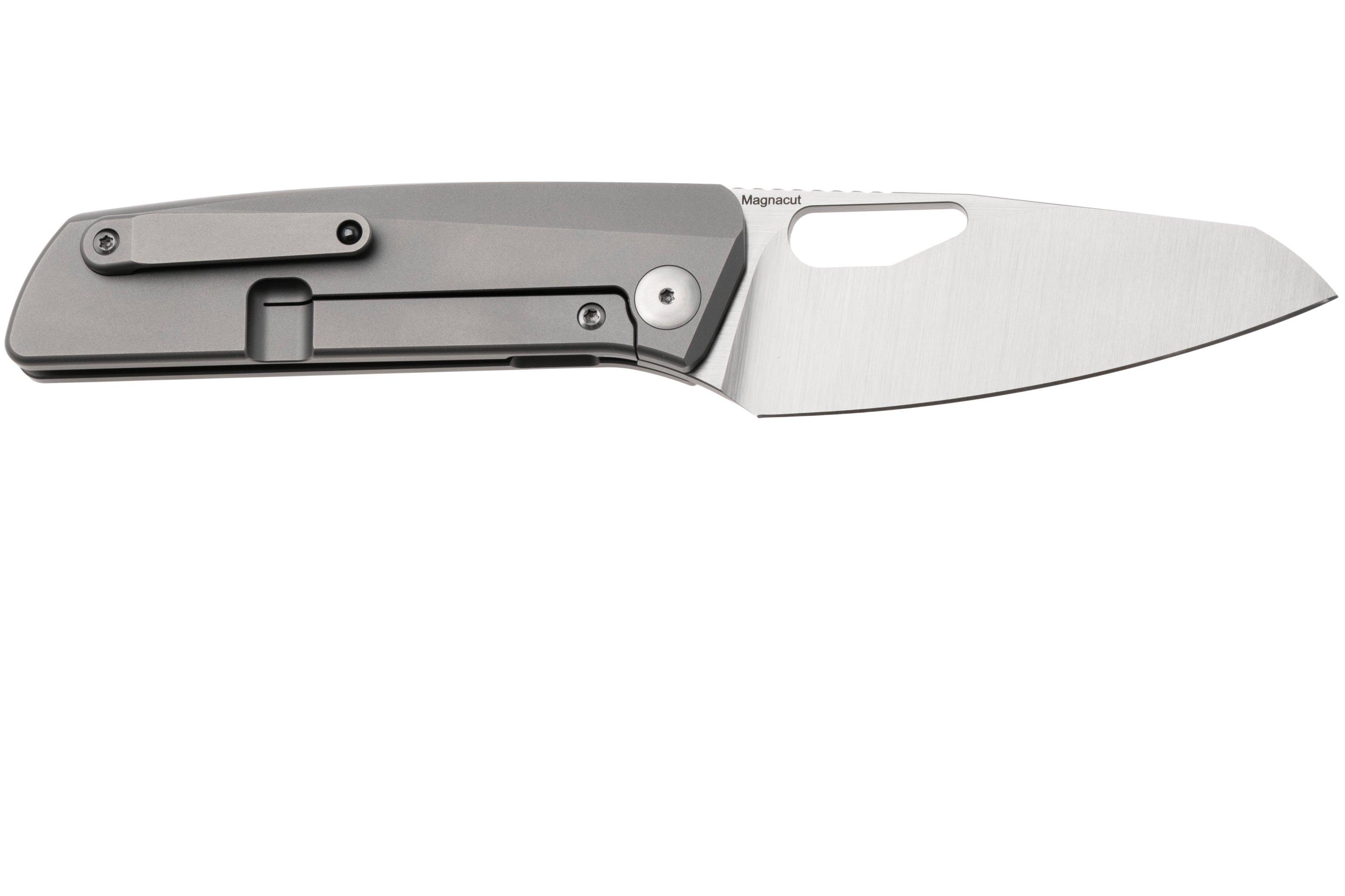 Liong Mah KUF 3.5 Satin MagnaCut, Titanium, pocket knife ...