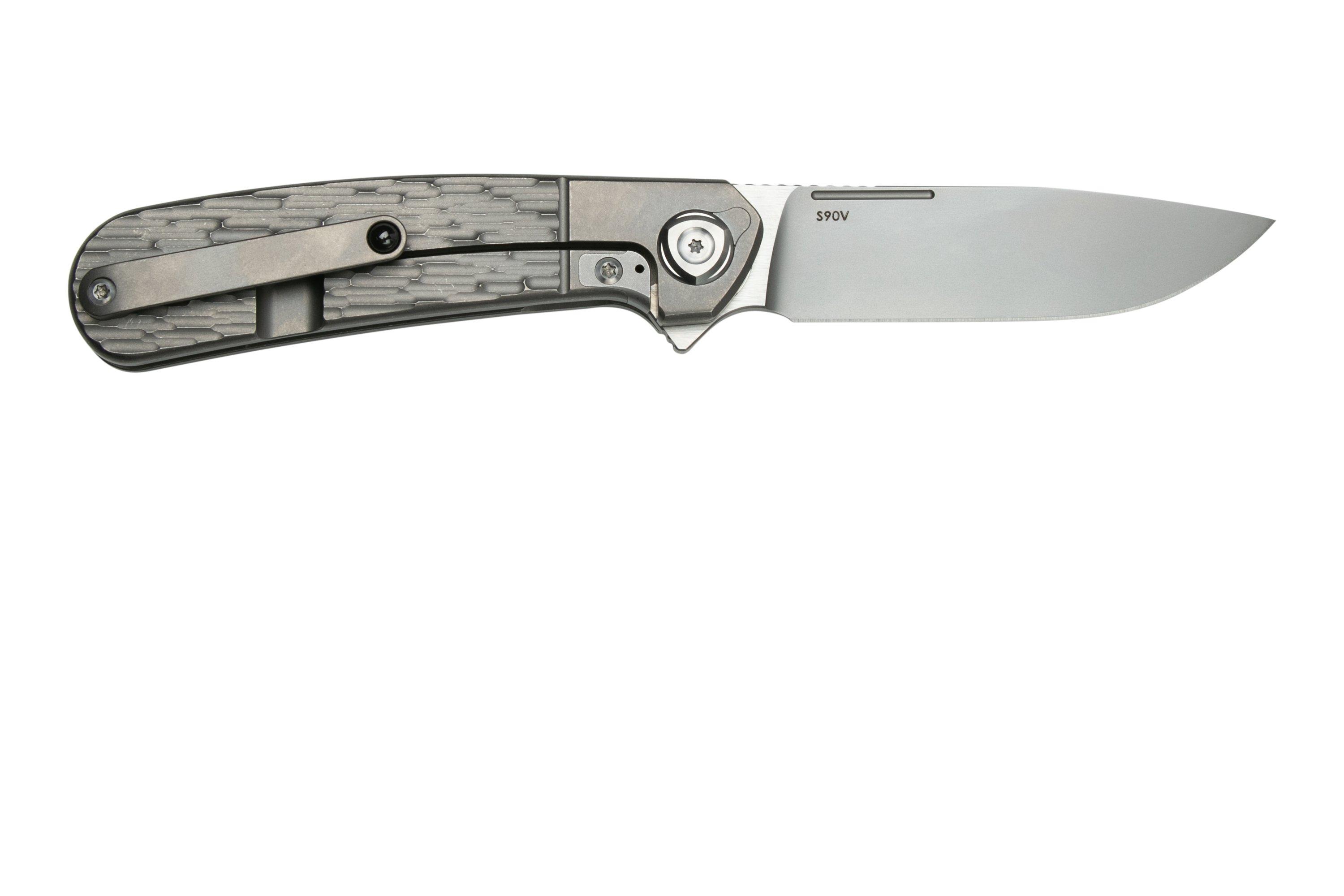 Liong Mah L1 Textured Titanium, L1-TT pocket knife | Advantageously ...