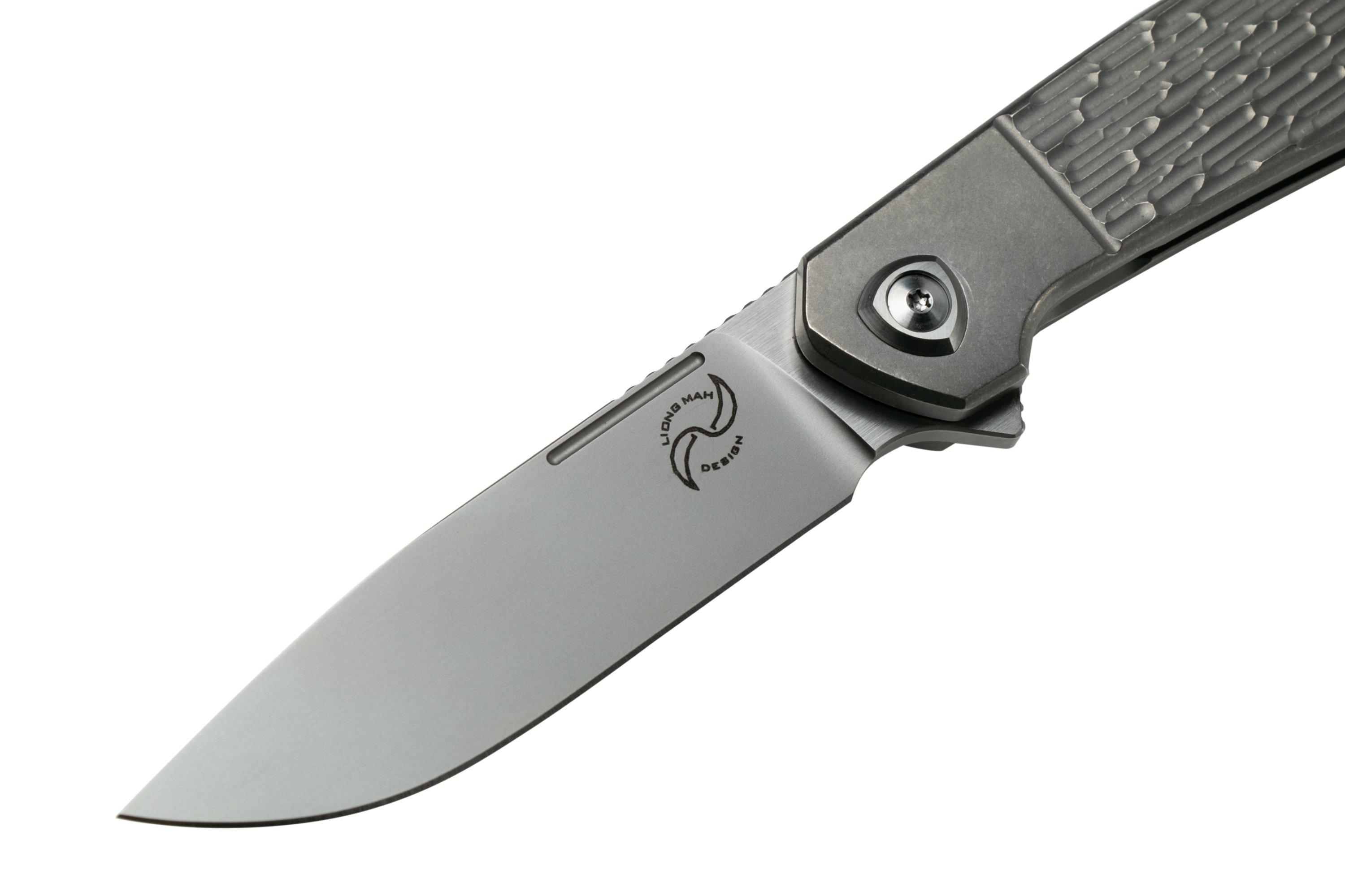 Liong Mah L1 Textured Titanium, L1-TT pocket knife | Advantageously ...