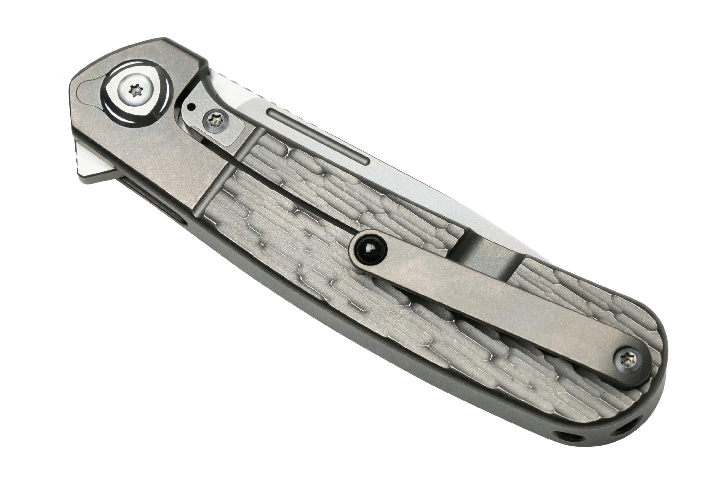 Liong Mah L1 Textured Titanium, L1-TT pocket knife | Advantageously ...