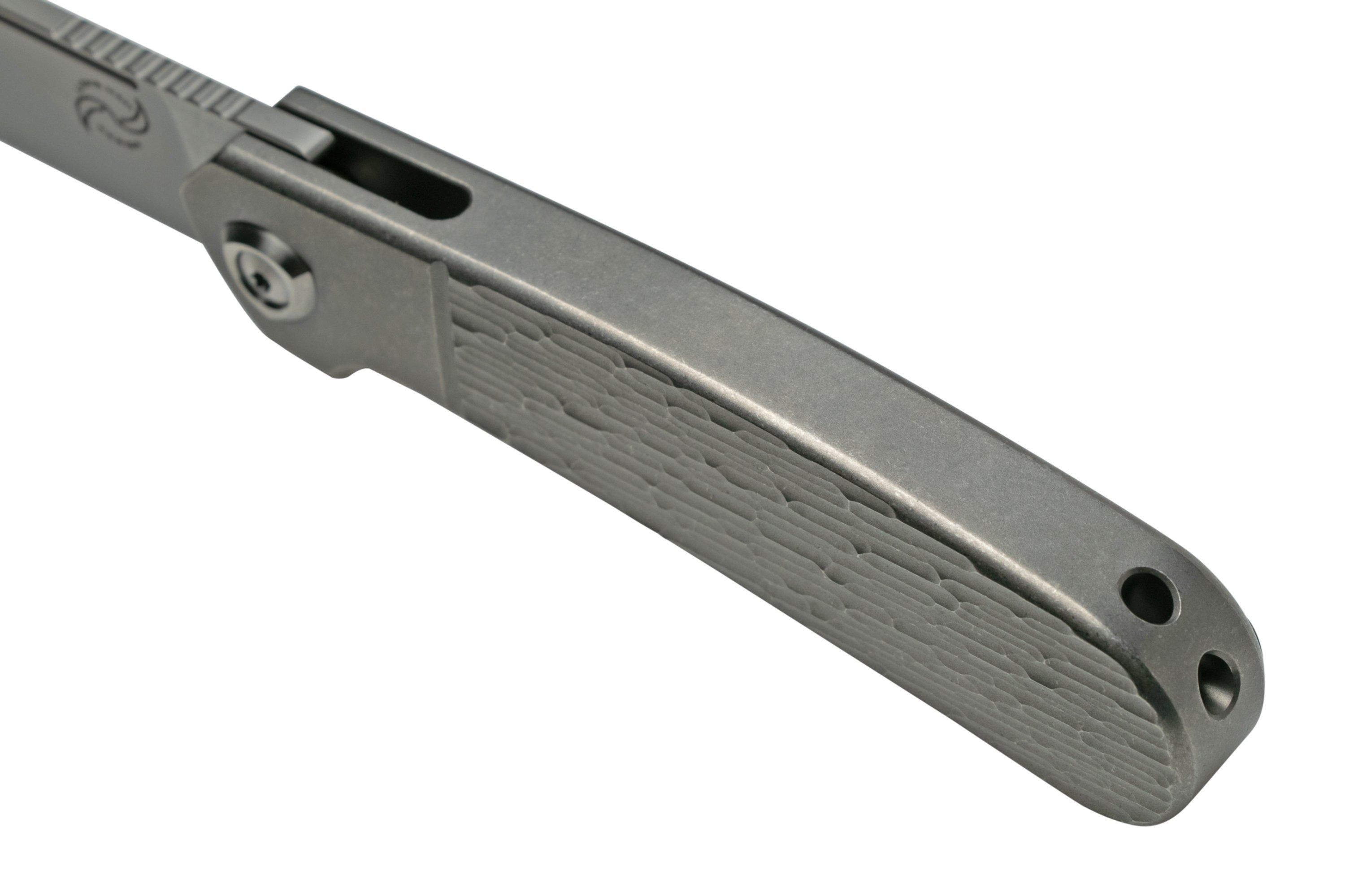 Liong Mah L1 Textured Titanium, L1-TT pocket knife | Advantageously ...