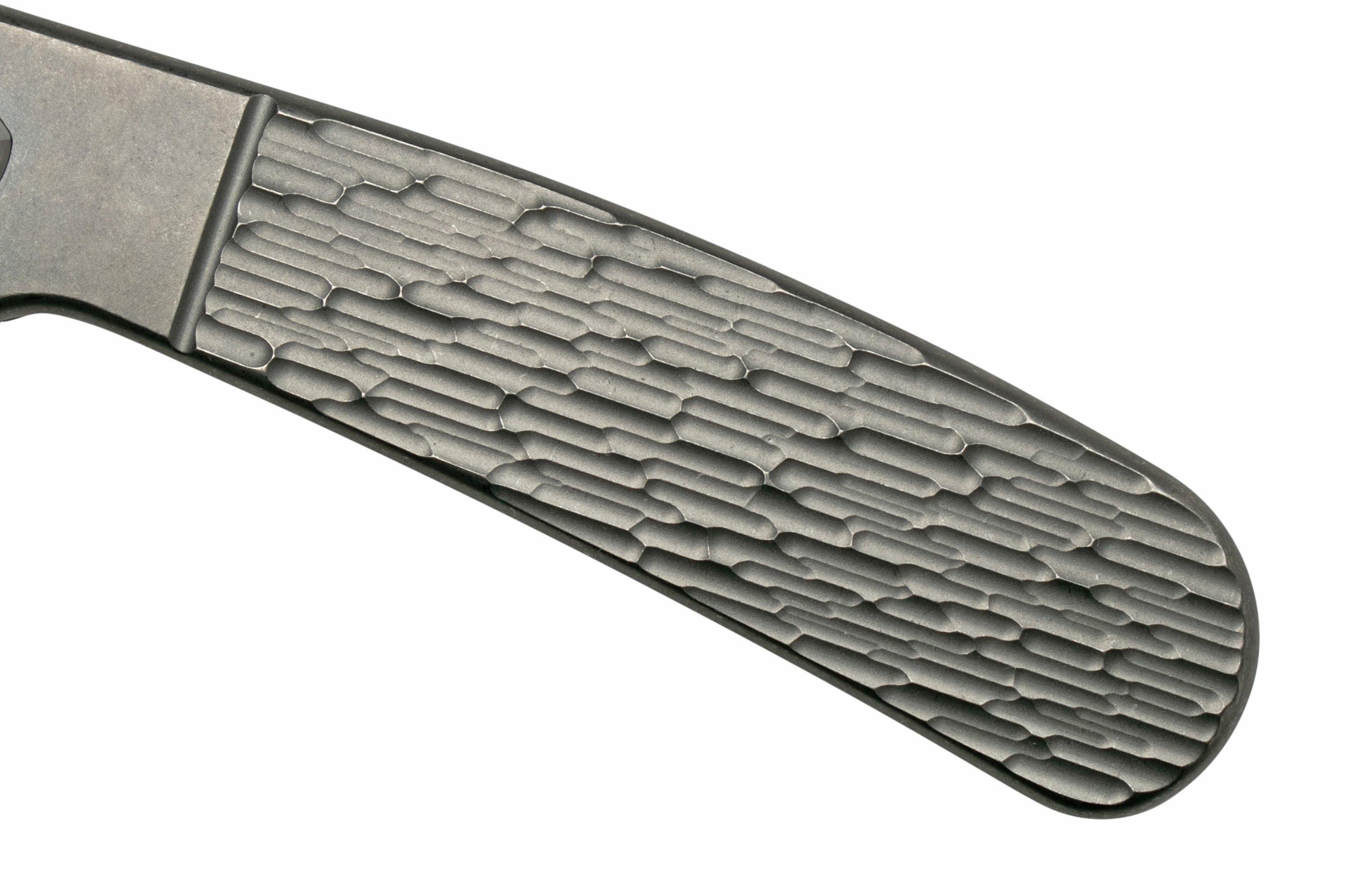 Liong Mah L1 Textured Titanium, L1-TT pocket knife | Advantageously ...