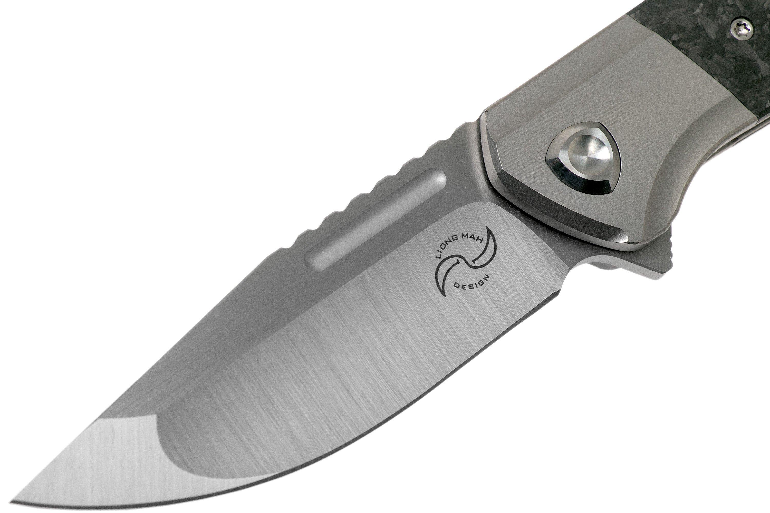 Liong Mah Lanny V2, Marble Carbon Fibre, Satin M390 pocket knife ...