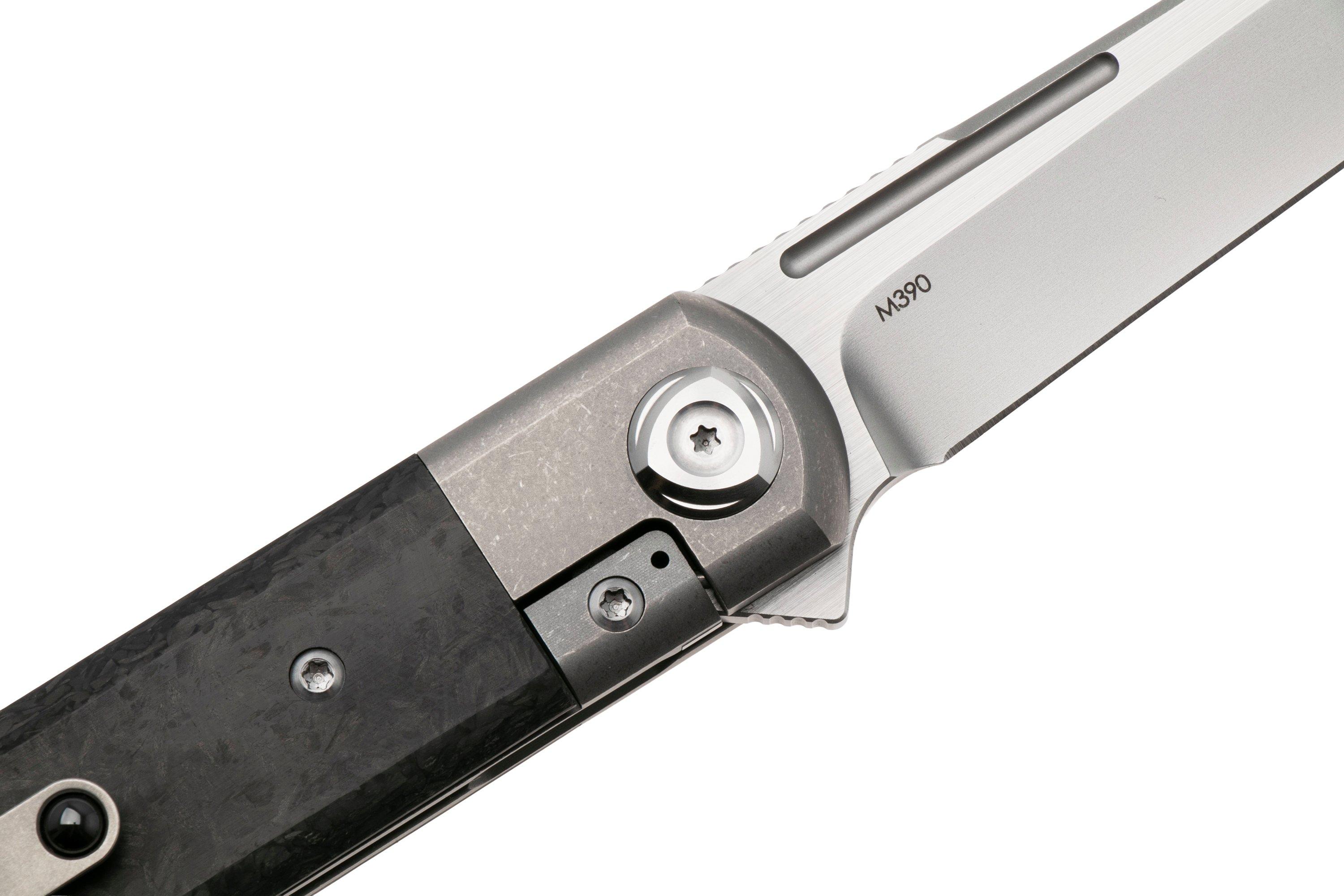 Liong Mah Tanto One, Bead Blasted M390, Marble Carbonfiber Titanium ...