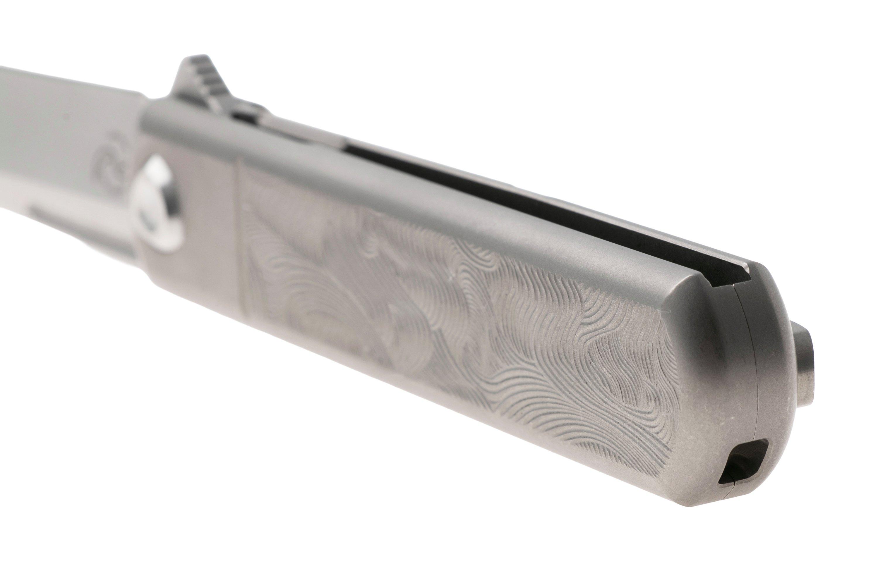 Liong Mah Tanto One, Bead Blasted M390, Sculpted Titanium, linkshandig ...