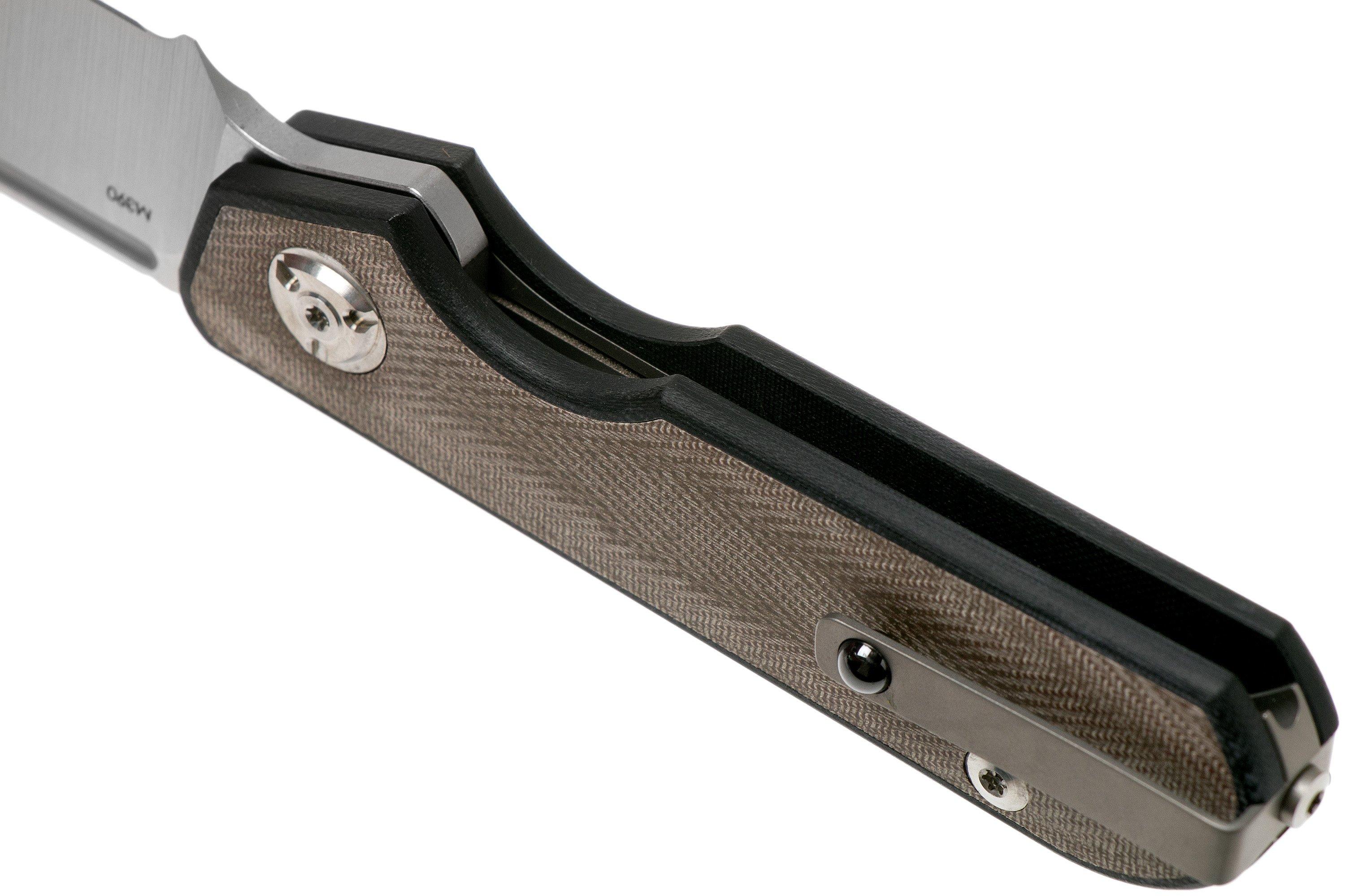 Liong Mah Traveller Sheepfoot Green Canvas Micarta pocket knife ...