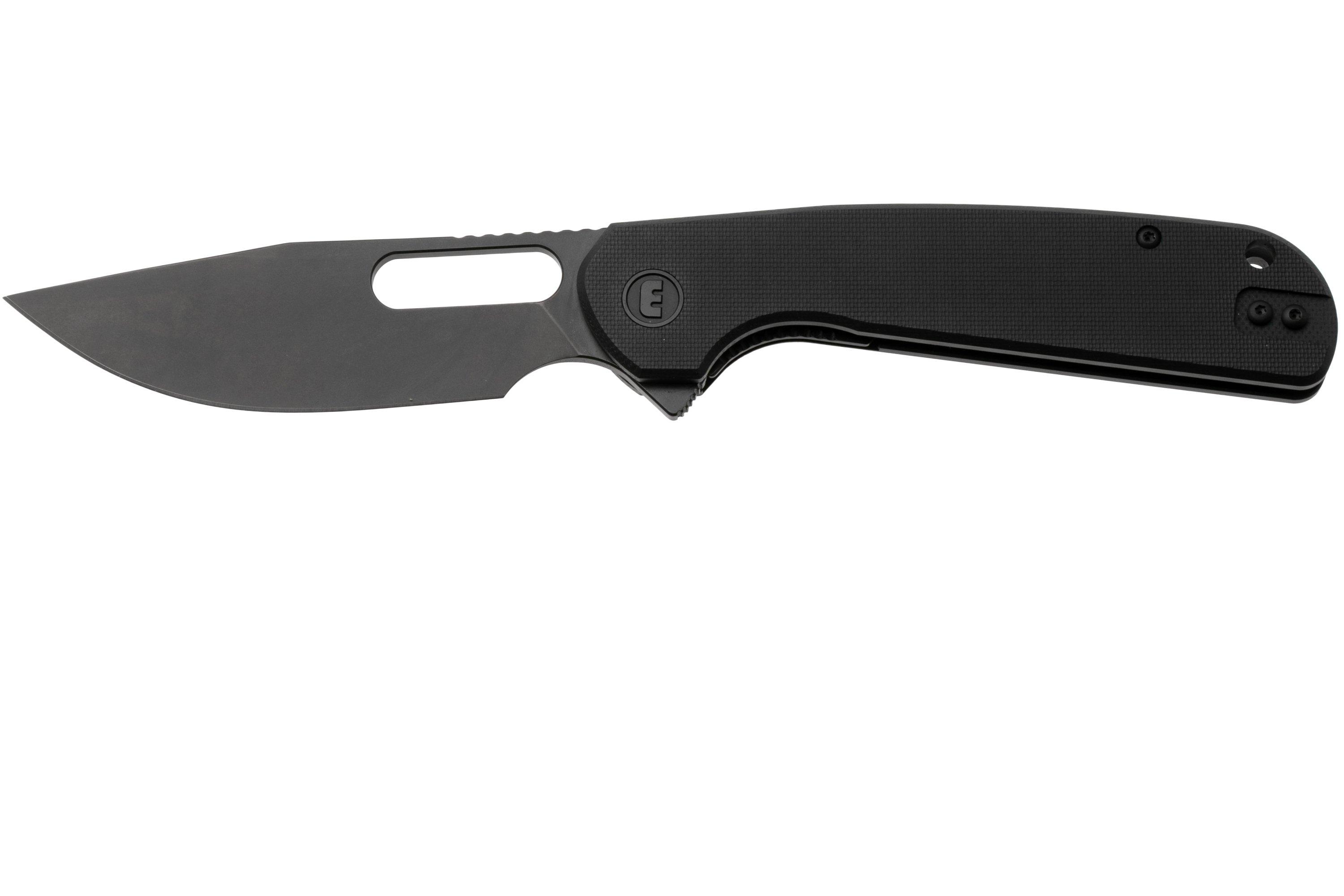Eutektik Trinity TRI-BBW-R Blackwashed 14C28N, Black G10, pocket knife ...
