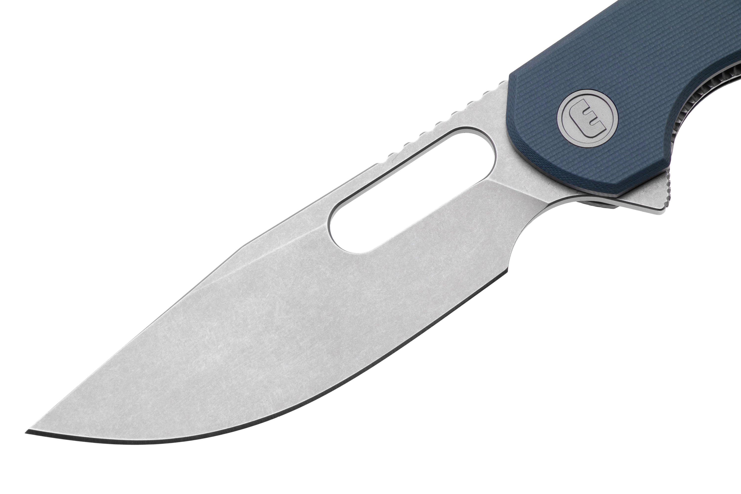 Eutektik Trinity TRI-DSW-R Stonewashed 14C28N, Blue G10, pocket knife ...