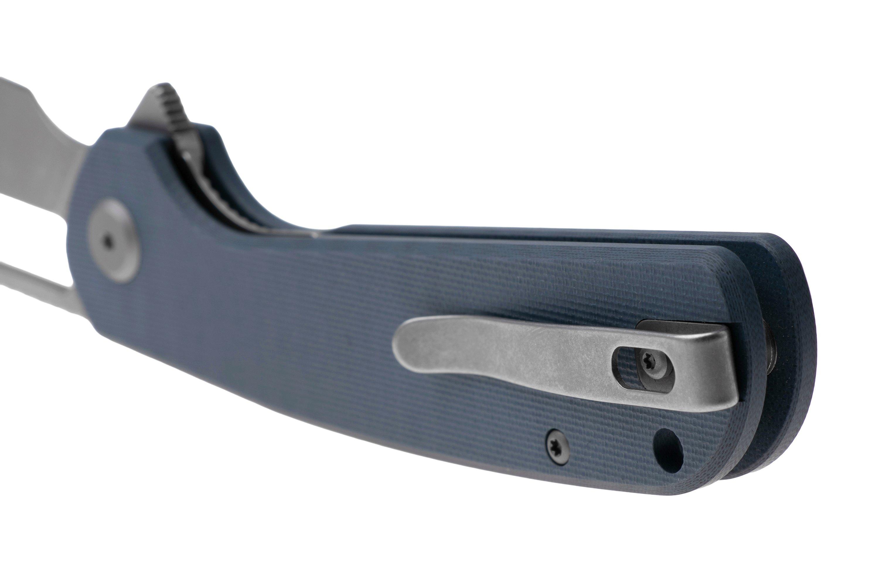 Eutektik Trinity TRI-DSW-R Stonewashed 14C28N, Blue G10, pocket knife ...
