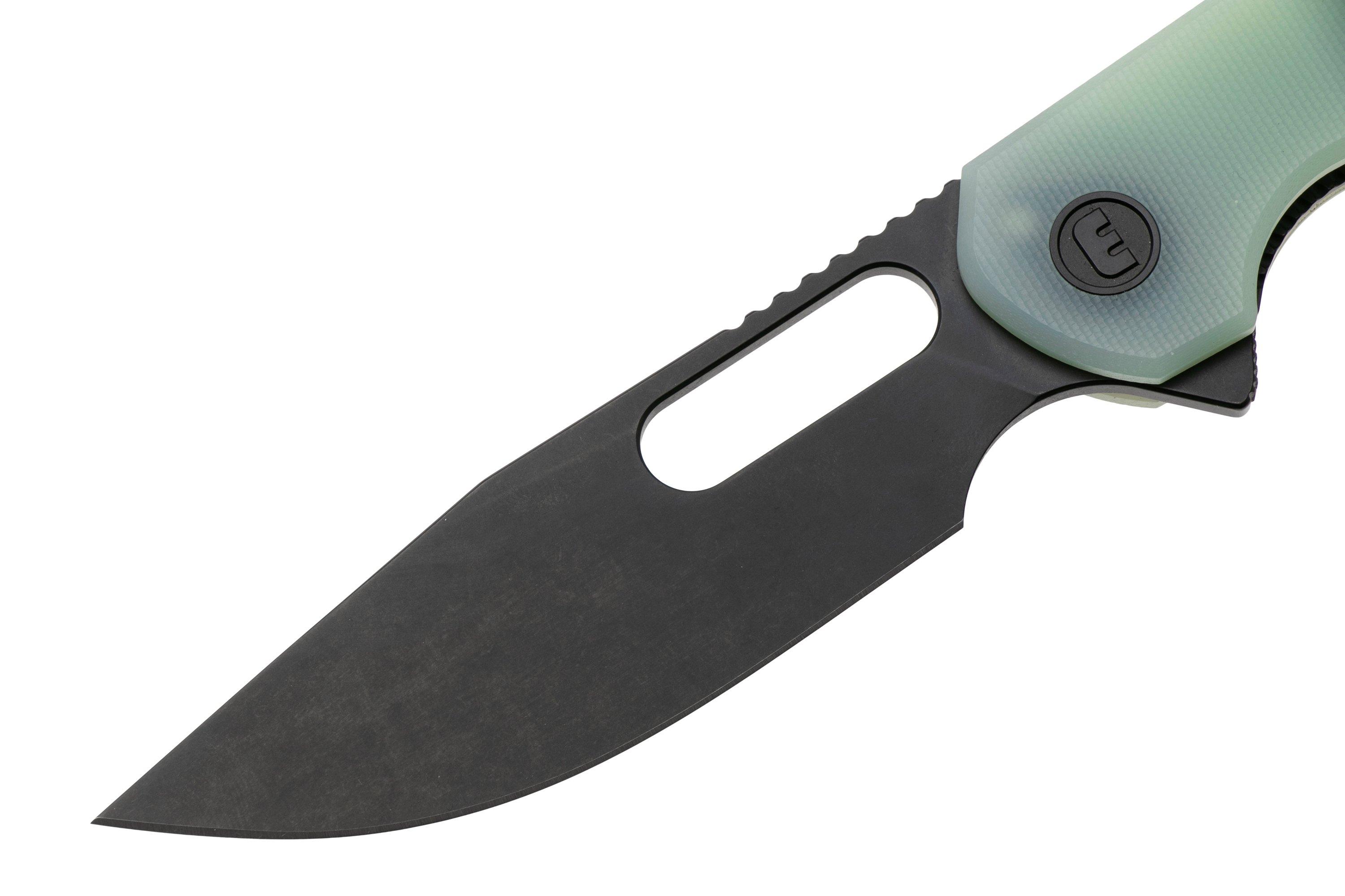 Eutektik Trinity TRI-JBW-R Blackwashed 14C28N, Jade G10, pocket knife ...