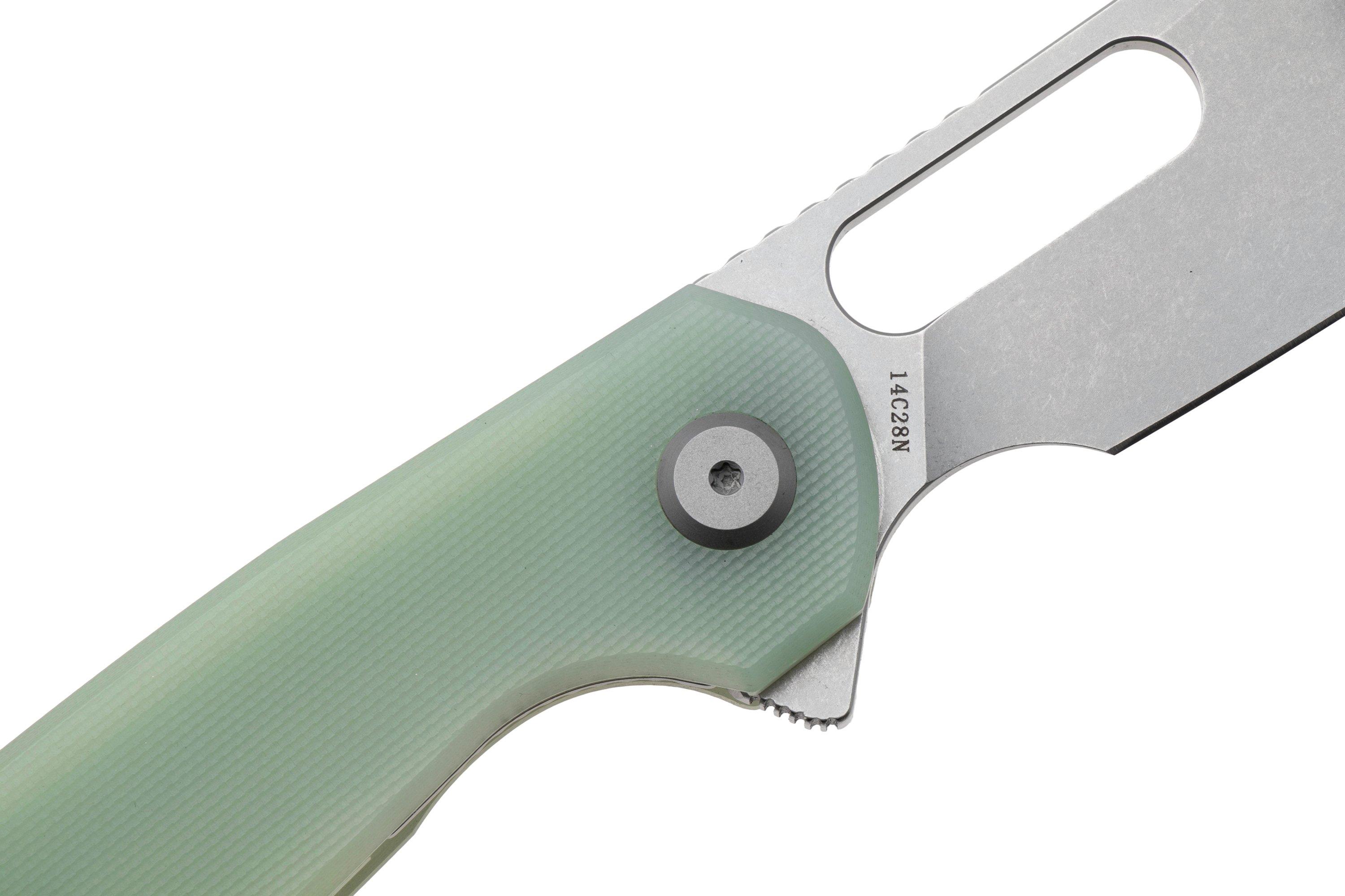 Eutektik Trinity TRI-JSW-R Stonewashed 14C28N, Jade G10, pocket knife ...