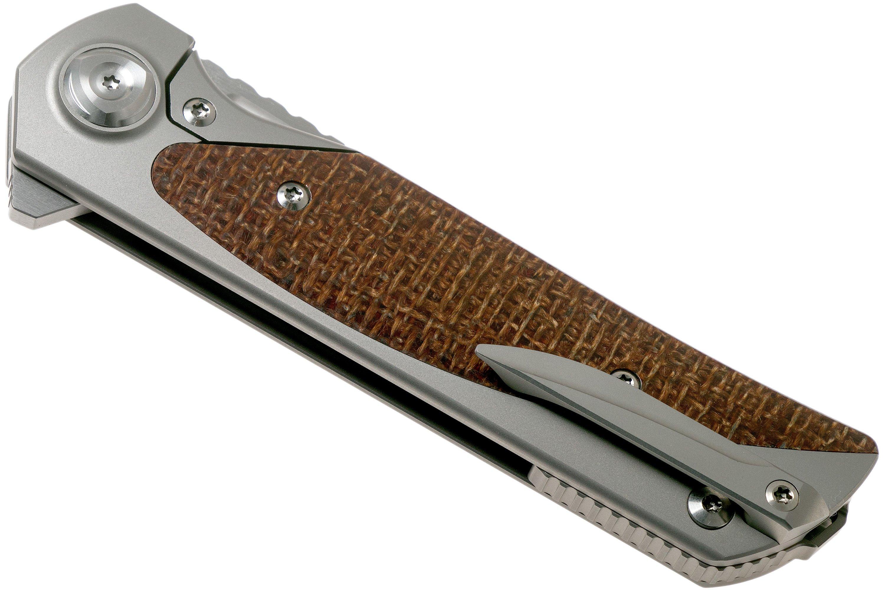 Liong Mah Warrior Two V3 Burlap Micarta pocket knife | Advantageously ...