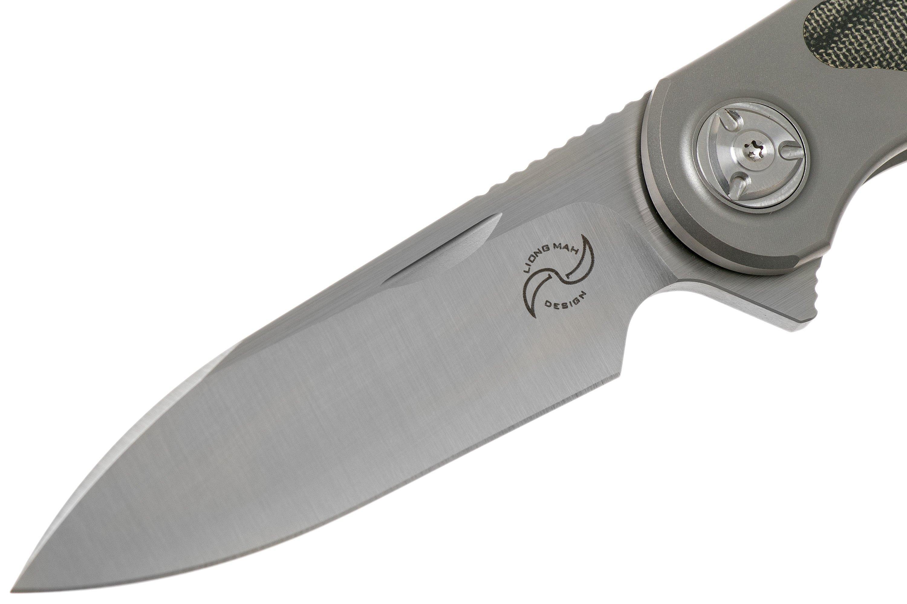 Liong Mah Zulu Black Canvas Micarta pocket knife | Advantageously ...