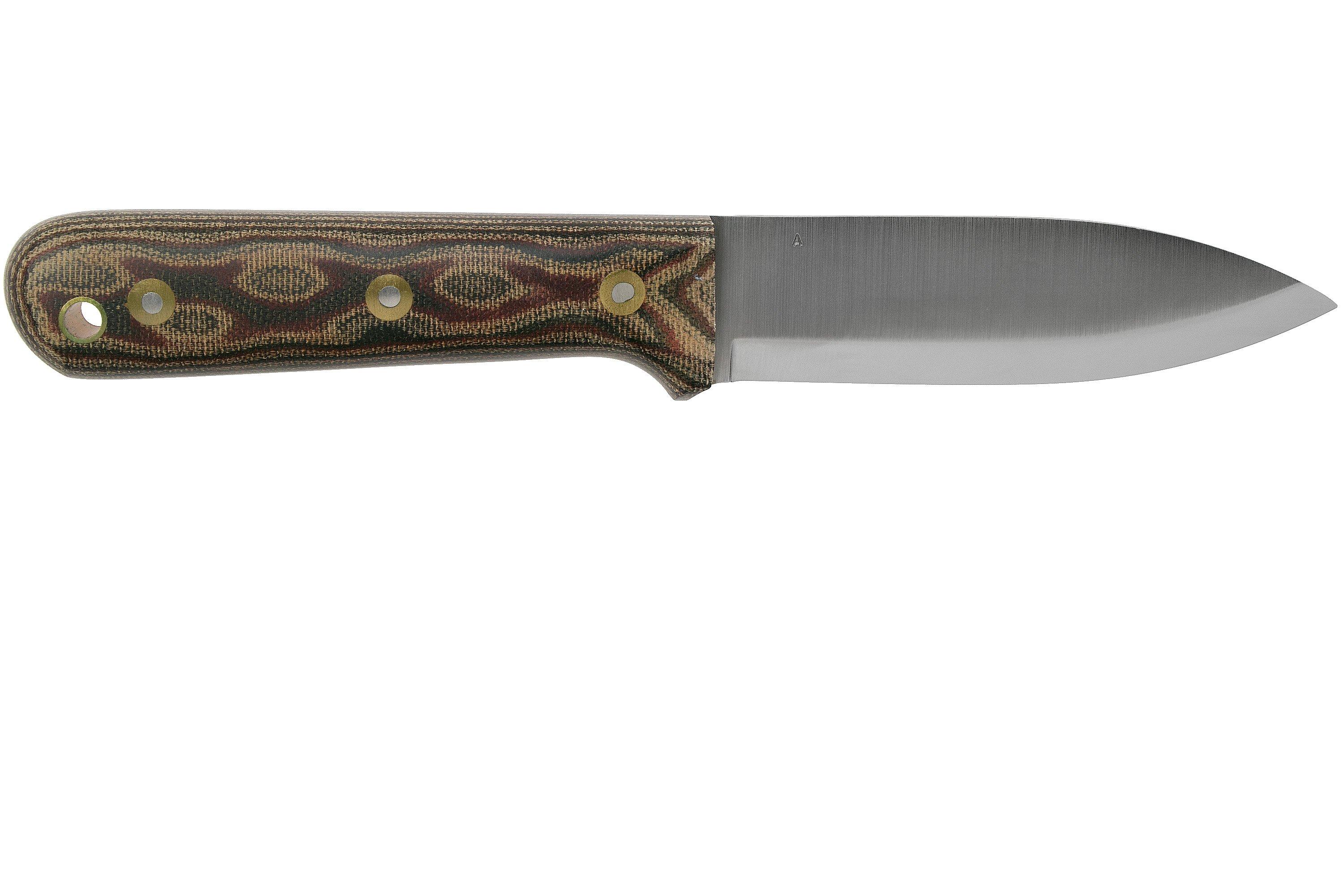 LT Wright Genesis Scandi Grind, A2, Matte Python Micarta, Leather ...