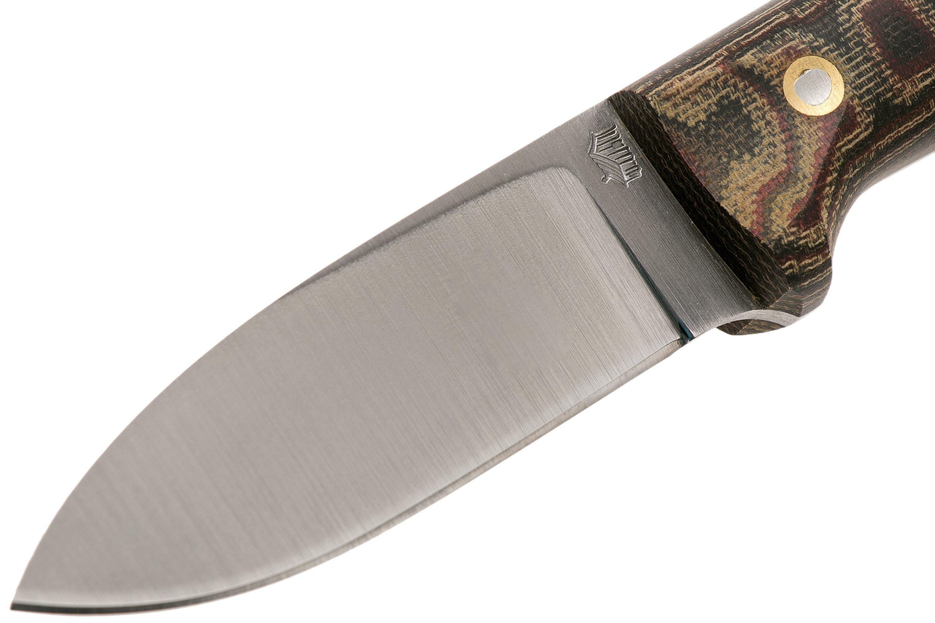 LT Wright Next Gen, A2, Matte Python Micarta, Leather sheath, bushcraft ...