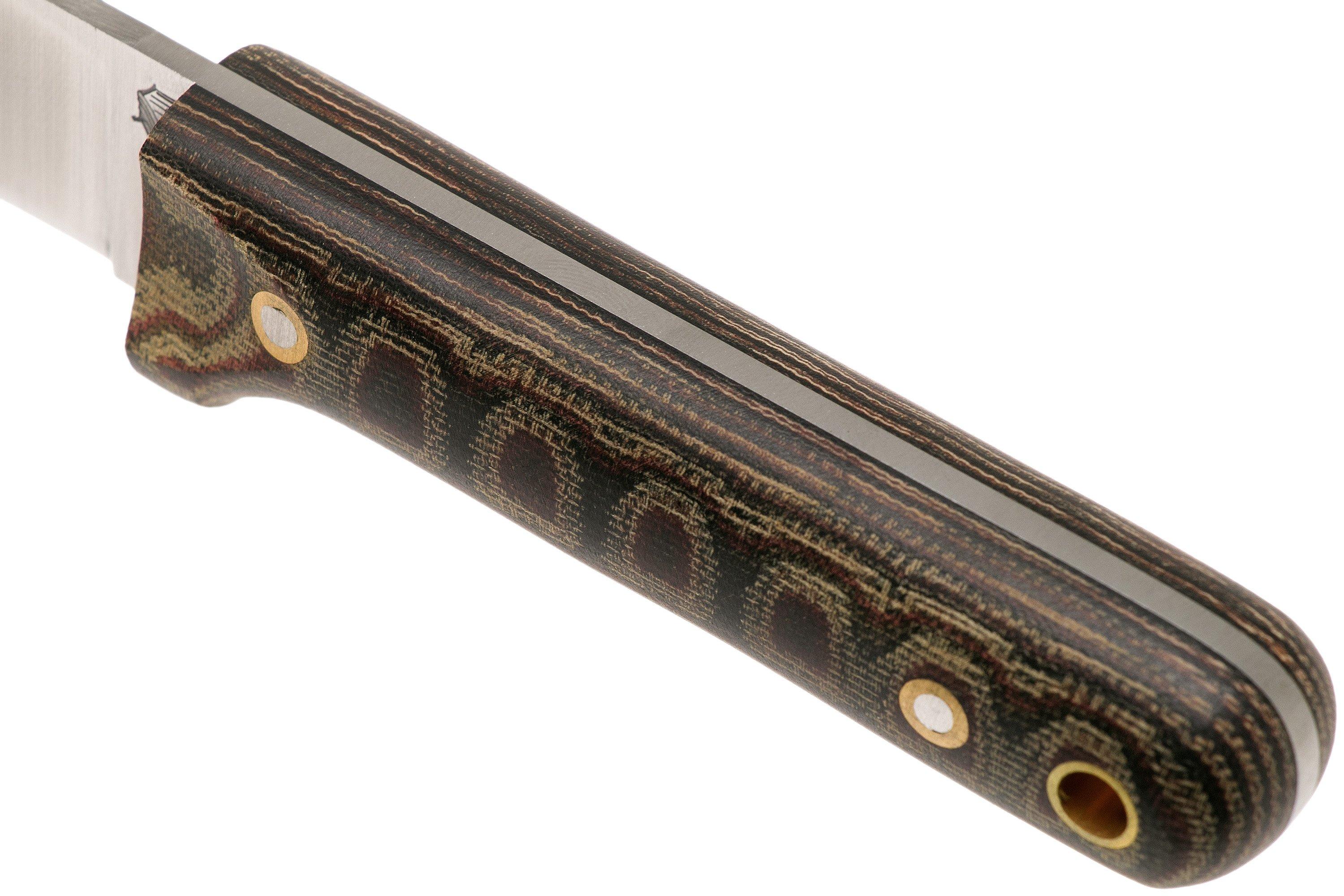 LT Wright Next Gen, A2, Matte Python Micarta, Leather sheath, bushcraft ...