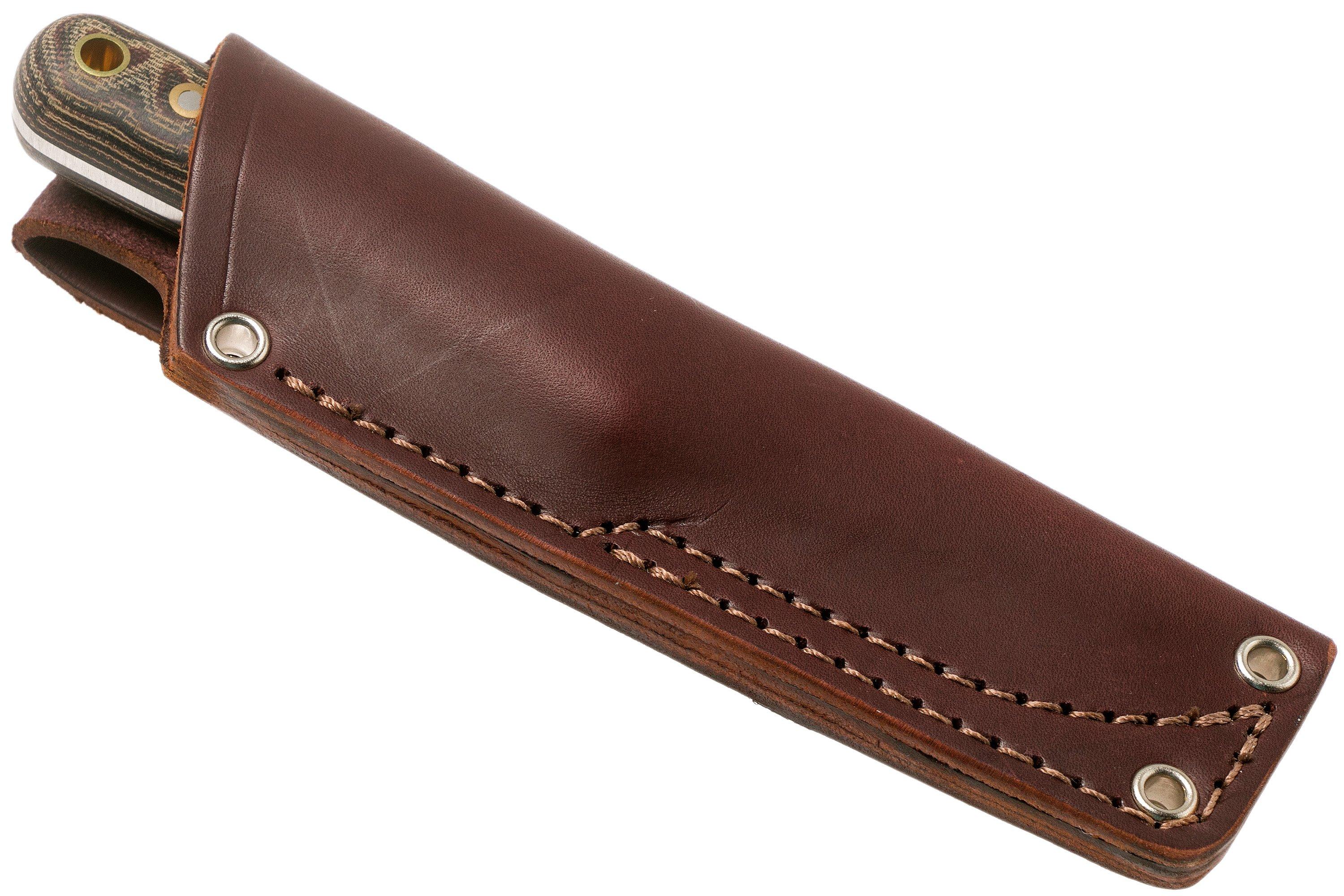 LT Wright Next Gen, A2, Matte Python Micarta, Leather sheath, bushcraft ...