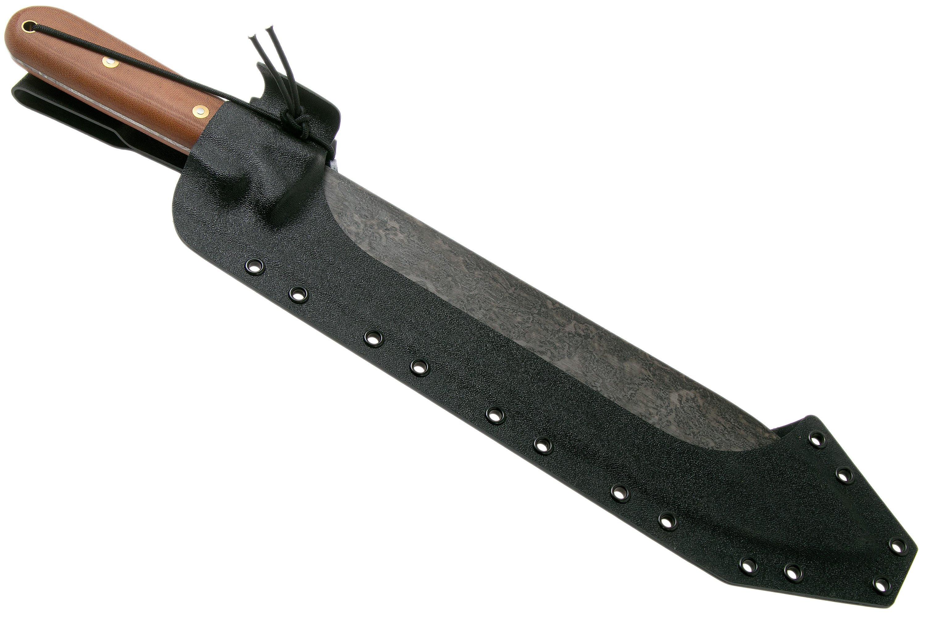 LT Wright The Overland Machete, 1075, Matte Natural Micarta, Kydex ...