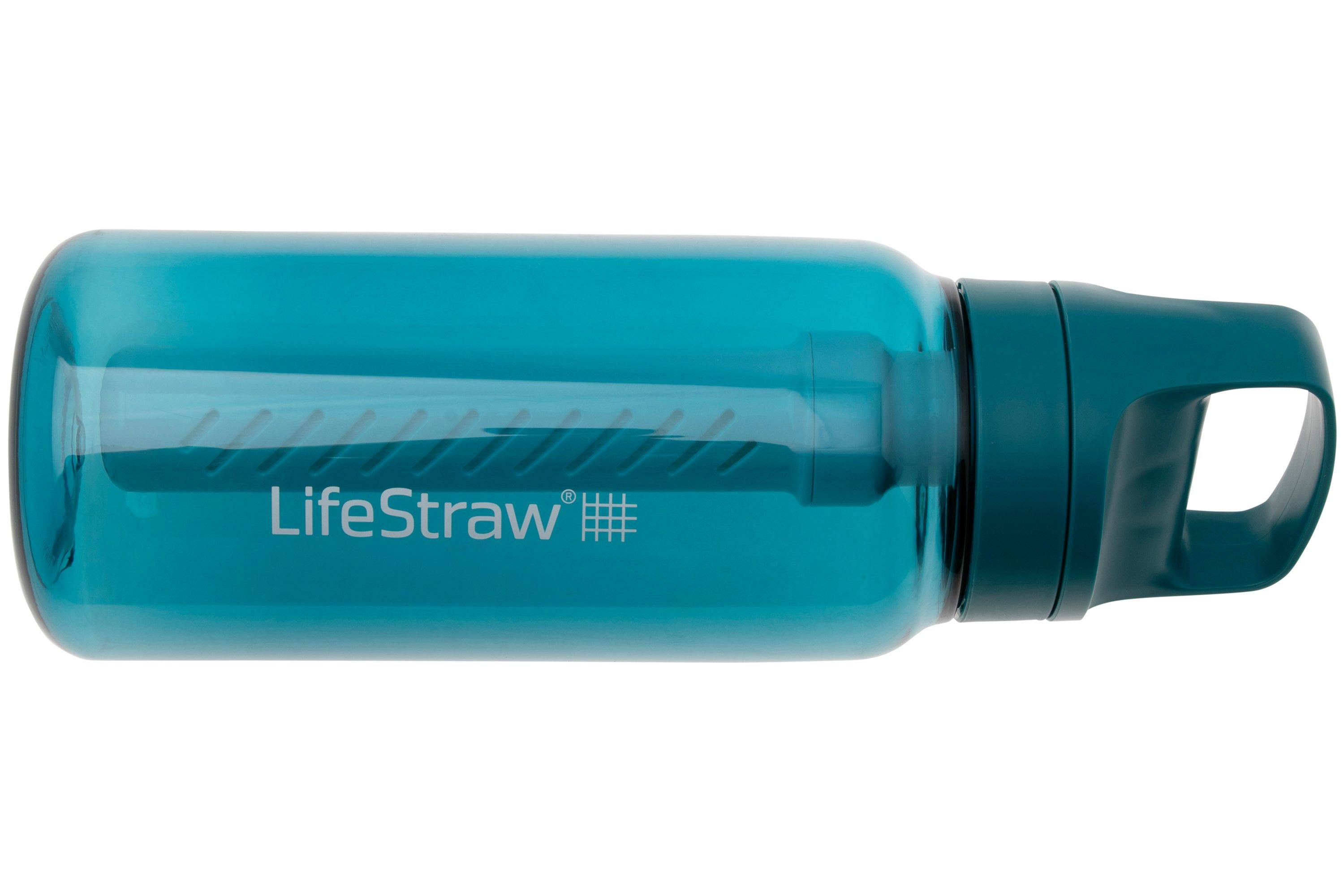 LifeStraw Go Laguna Teal GO-1L-TEAL BPA-Free Plastic, water bottle with ...