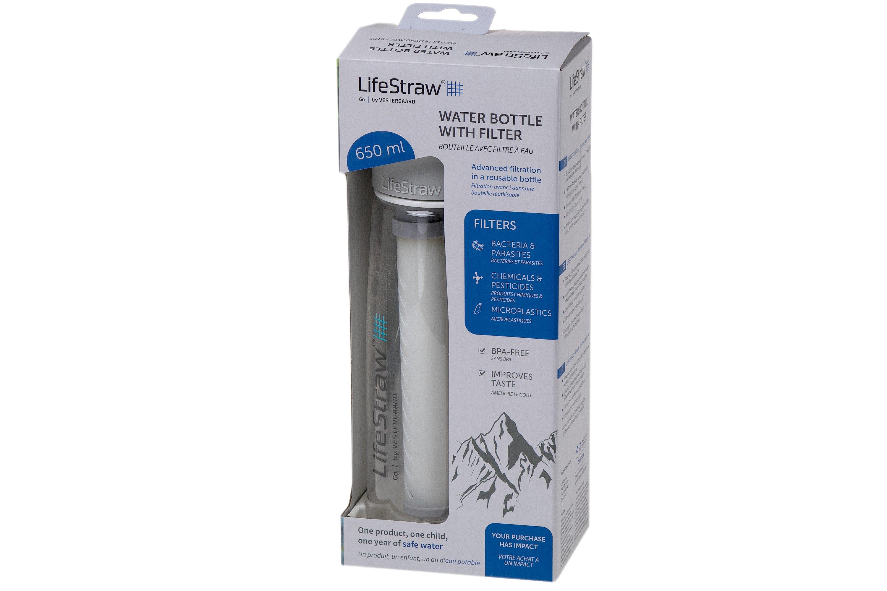 LifeStraw Go 2-stage water bottle with filter, transparent ...