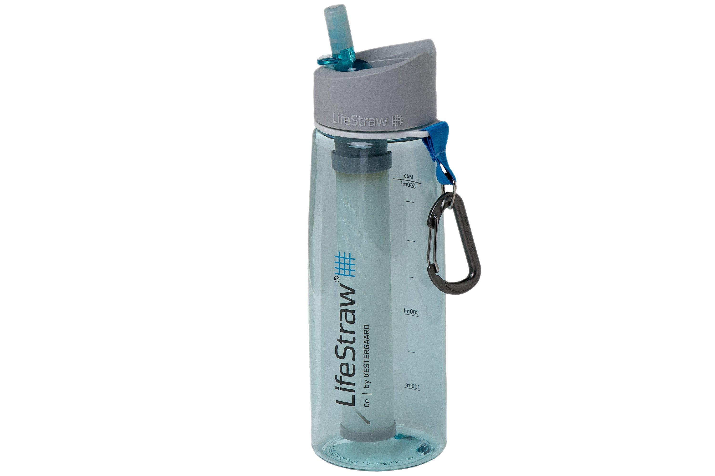LifeStraw Go 2-stage water bottle with filter, light blue ...