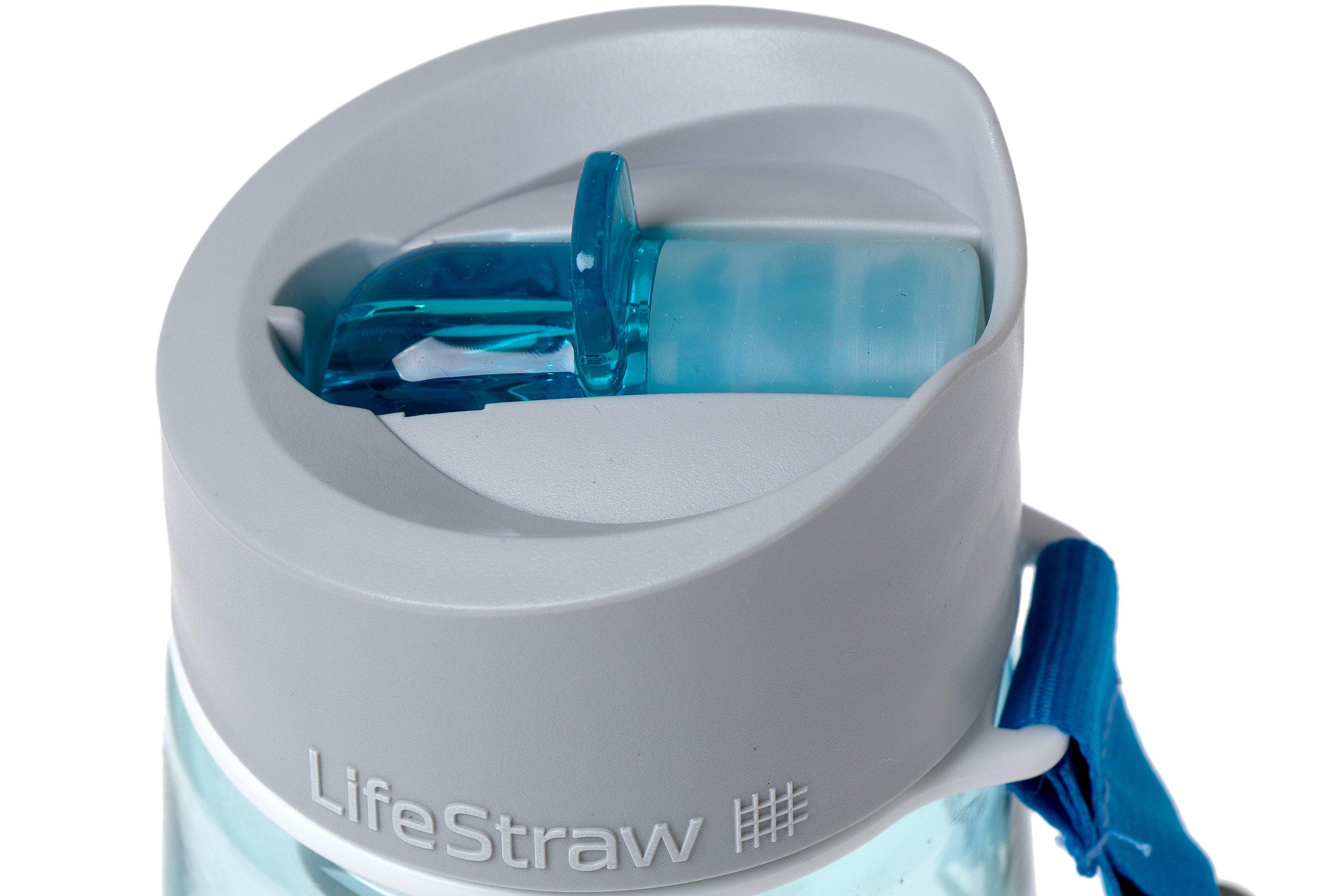 LifeStraw Go 2-stage water bottle with filter, light blue ...