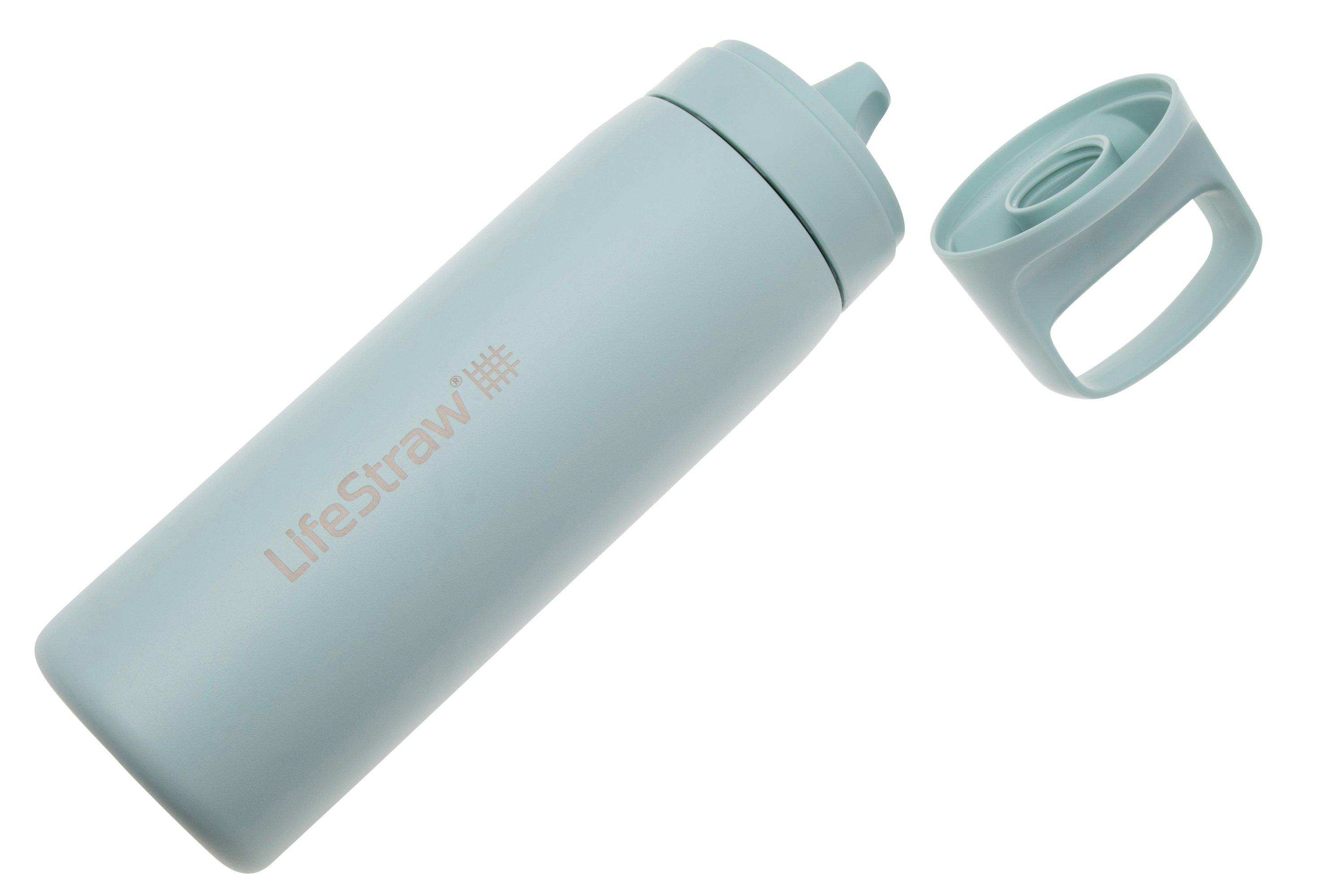 LifeStraw Go Seafoam GOST-530ML-SEAF Stainless Steel, Wasserflasche mit 2-Stage Filter, 530 ml ...