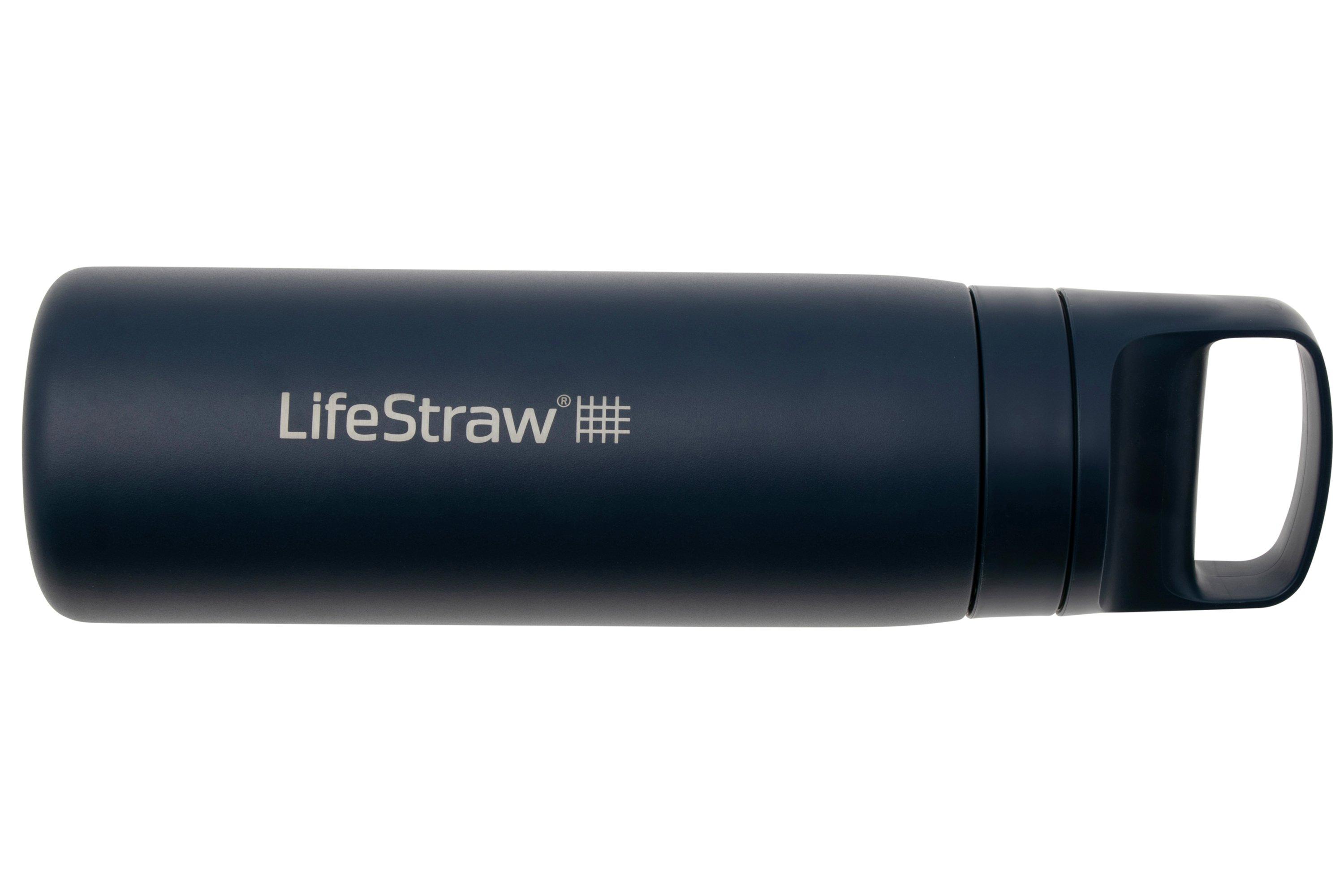 LifeStraw Go Aegean Sea GOST-530ML-SEA Stainless Steel, botella de agua ...