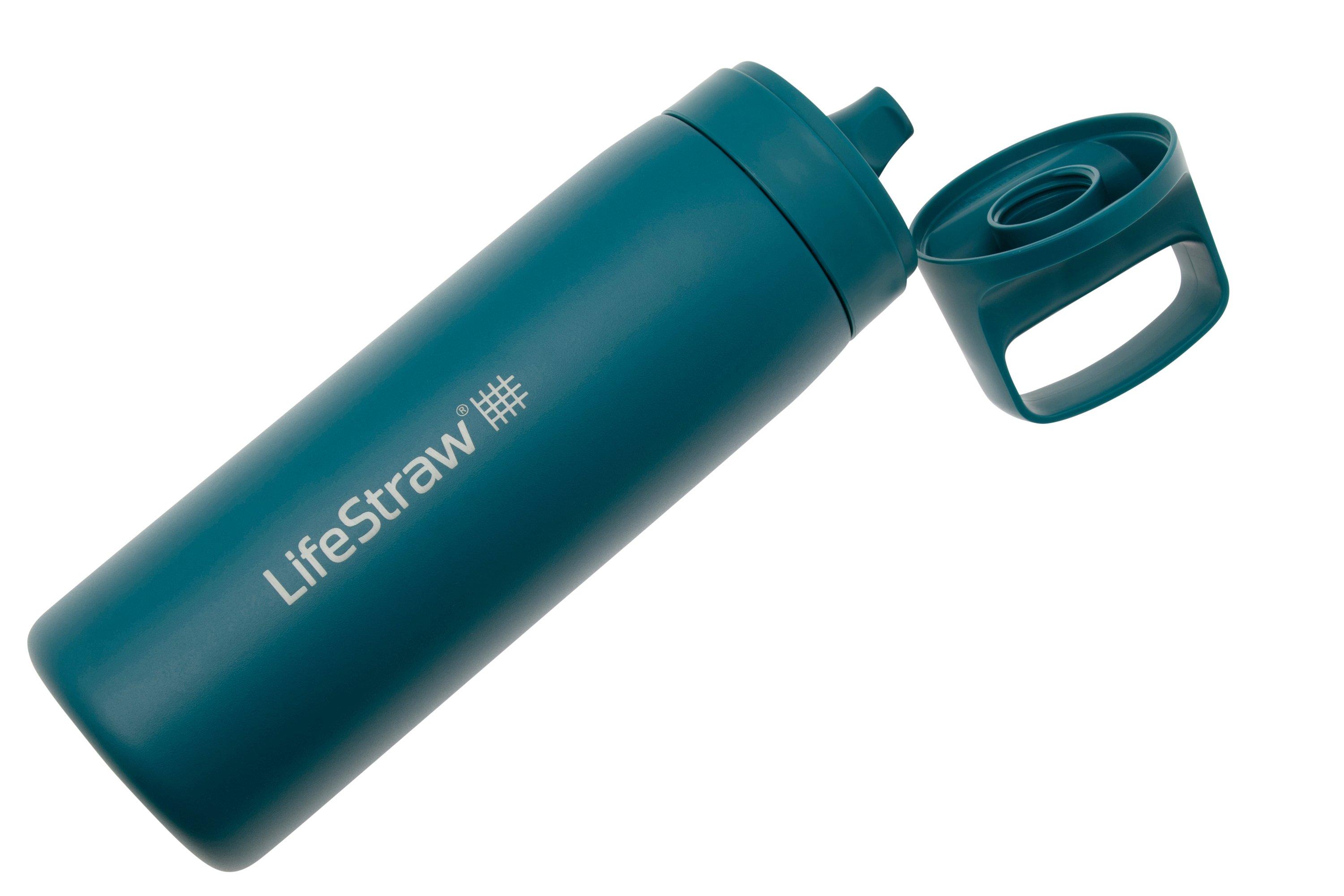 LifeStraw Go Laguna Teal GOST-530ML-TEAL Stainless Steel, botella de ...
