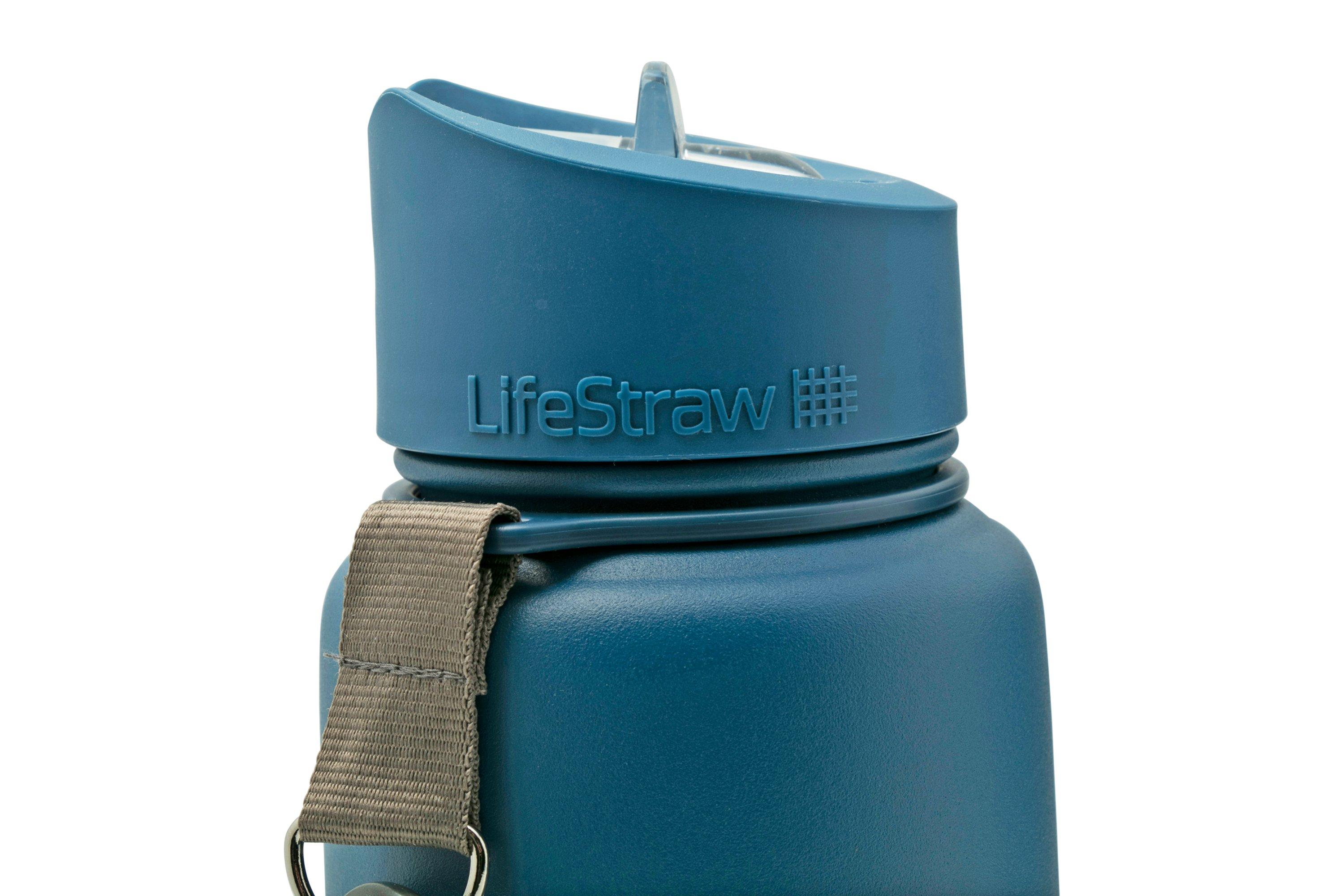 LifeStraw Go Stainless Steel Medium Blue garrafa isolada com filtro ...