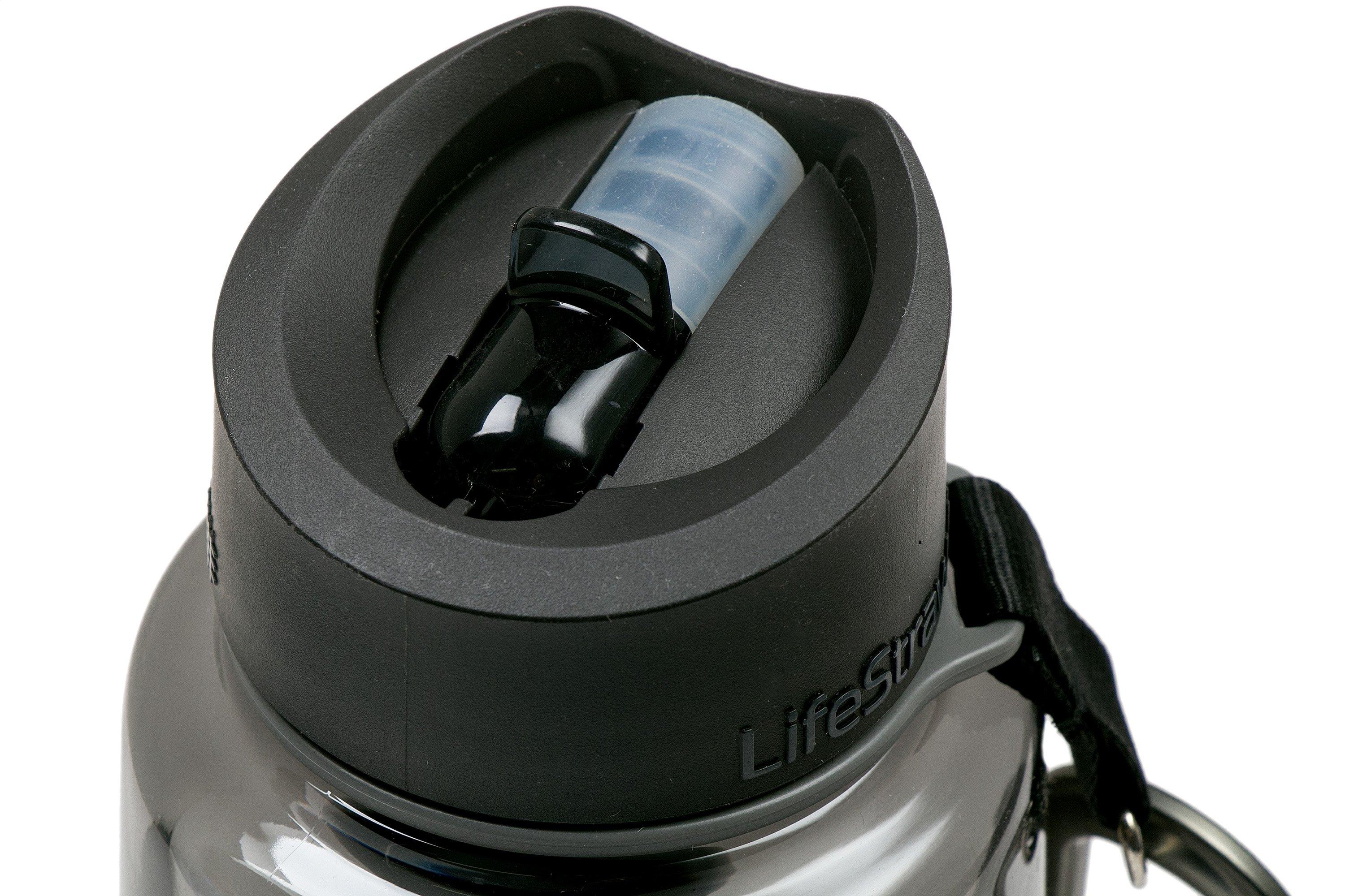 LifeStraw Go 2-stage botella de agua con filtro de 1 litro, gris ...