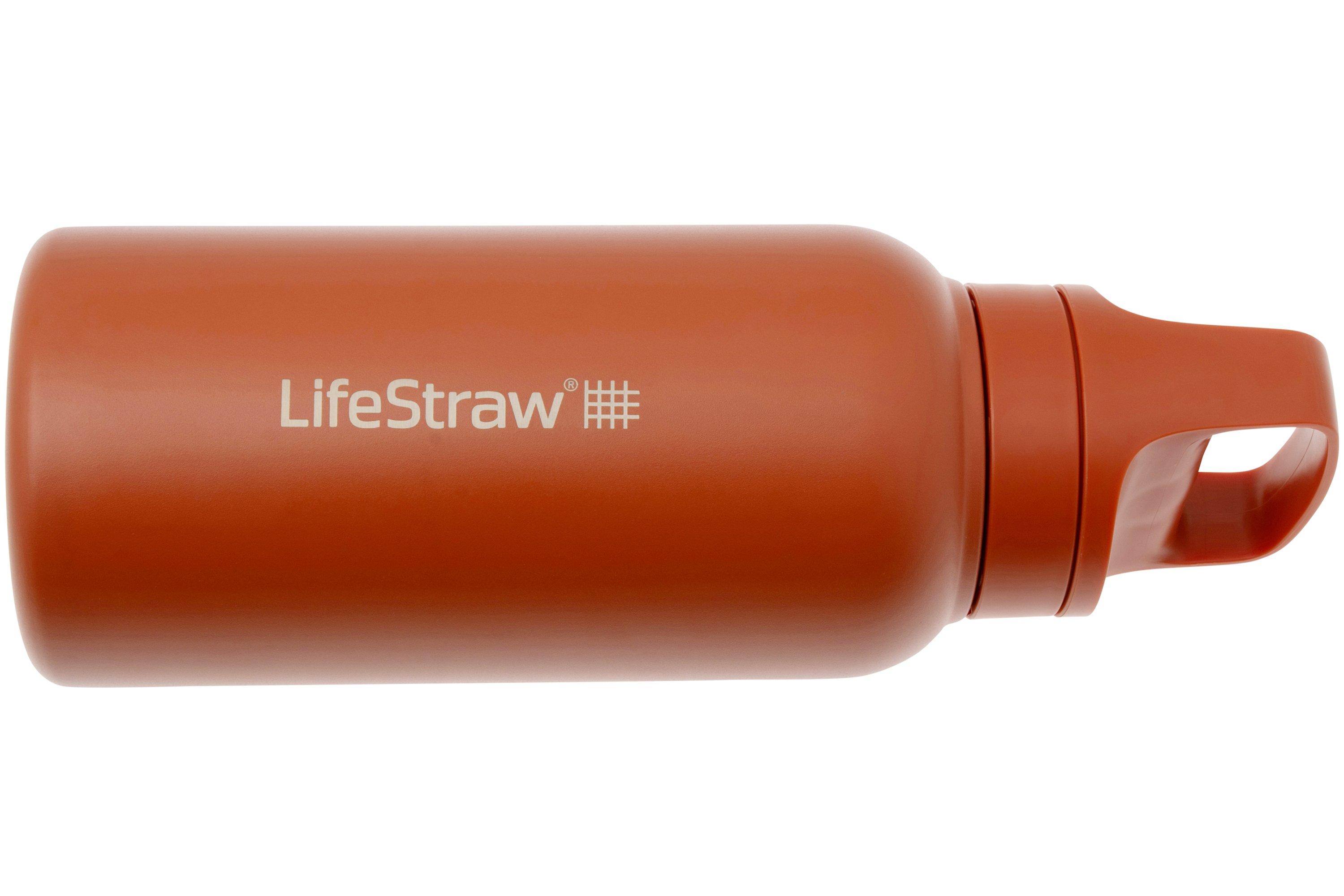 LifeStraw Go Kyoto Orange GOST-1L-ORG Stainless Steel, water bottle ...