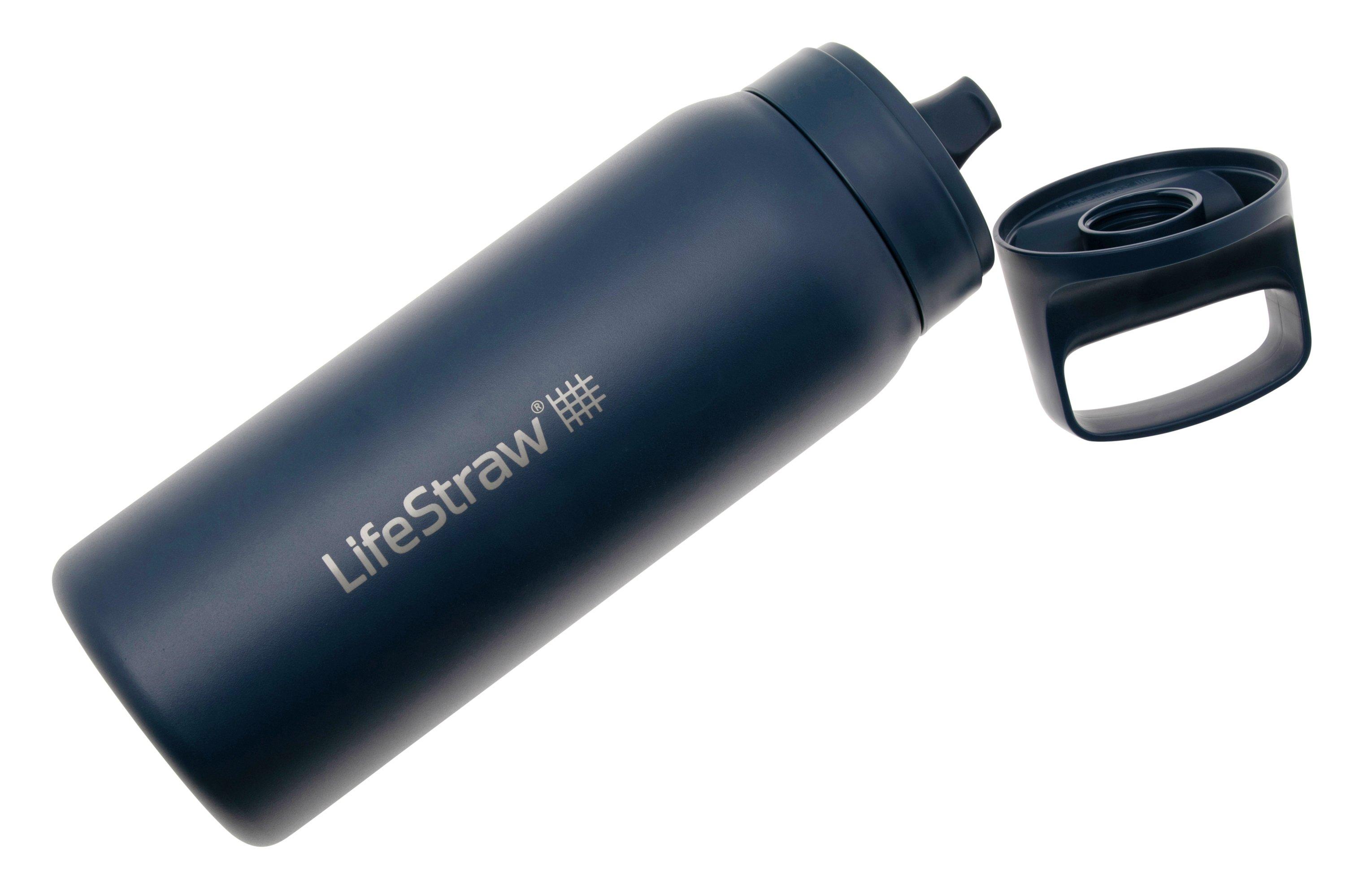 LifeStraw Go Aegean Sea GOST-650ML-AGSEA Stainless Steel, garrafa de ...