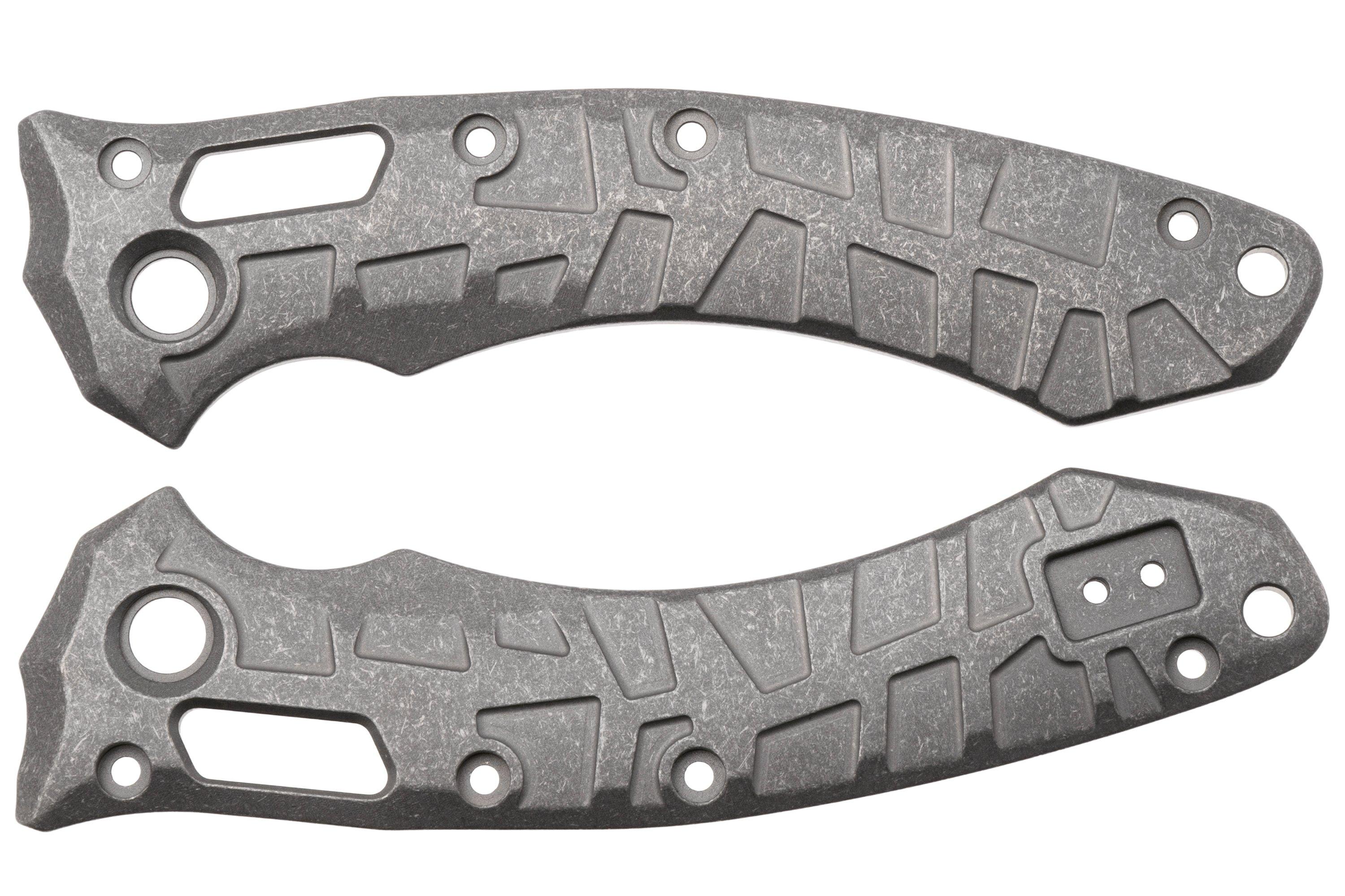 Lex Custom Microtech Amphibian Scales AMPHSW Stonewashed Titanium ...